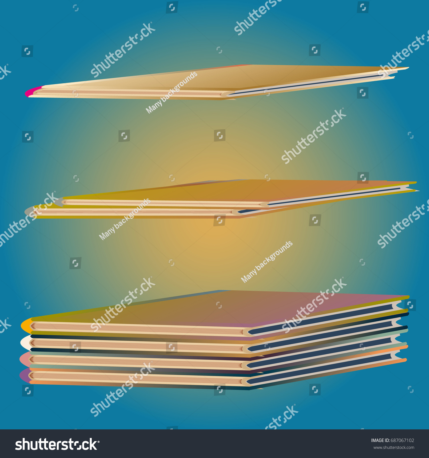 Stack Colored Books Empty Covers Stock Vector (Royalty Free) 687067102 ... Stack Colored Books Empty Covers Stock Vector (Royalty Free) 687067102 ...
