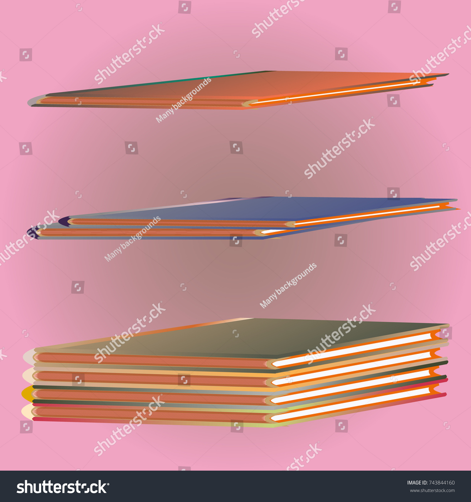 Stack Colored Books Empty Covers Stock Vector (Royalty Free) 743844160 ... Stack Colored Books Empty Covers Stock Vector (Royalty Free) 743844160 ...