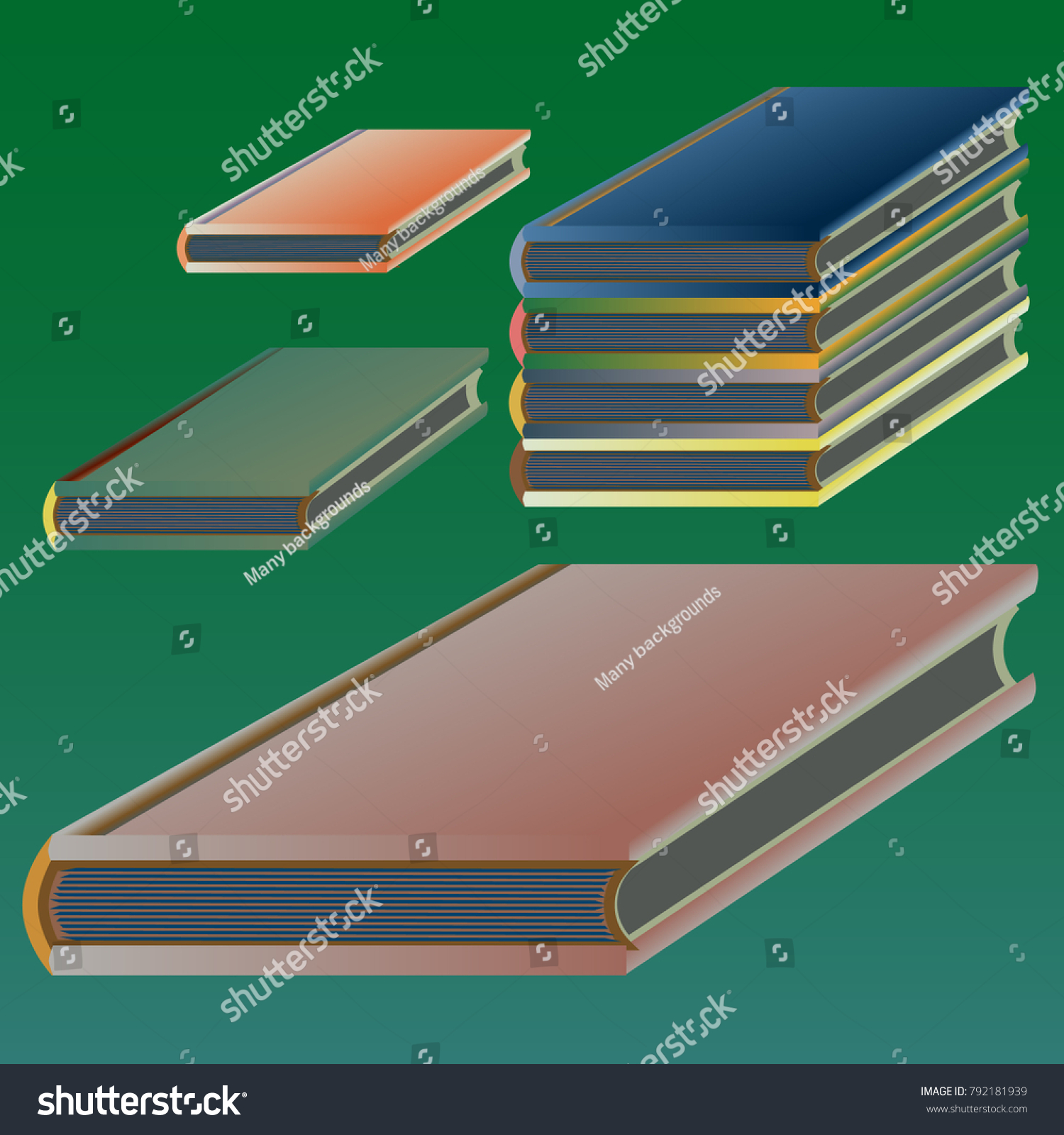 Stack Colored Books Empty Covers Stock Vector (Royalty Free) 792181939 ... Stack Colored Books Empty Covers Stock Vector (Royalty Free) 792181939 ...