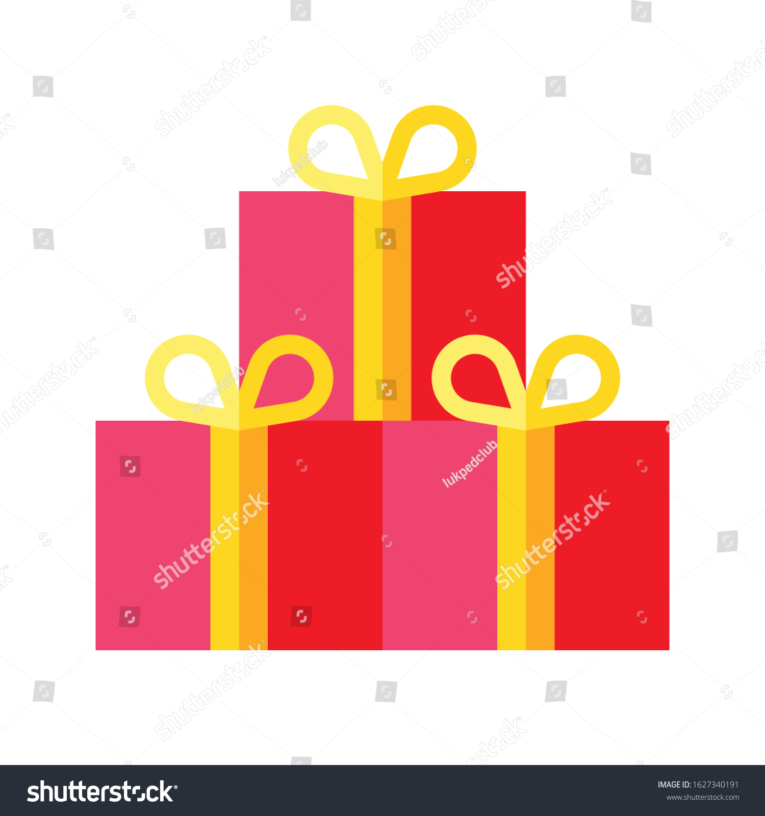 Stack Gift Boxes Vector Illustration Flat Stock Vector (Royalty Free ...