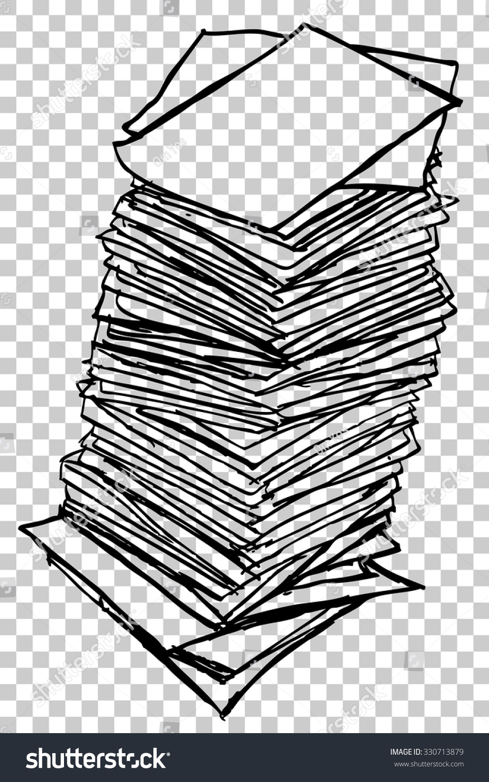Pile de Papier, sur fond à : image vectorielle de stock (libre de ...