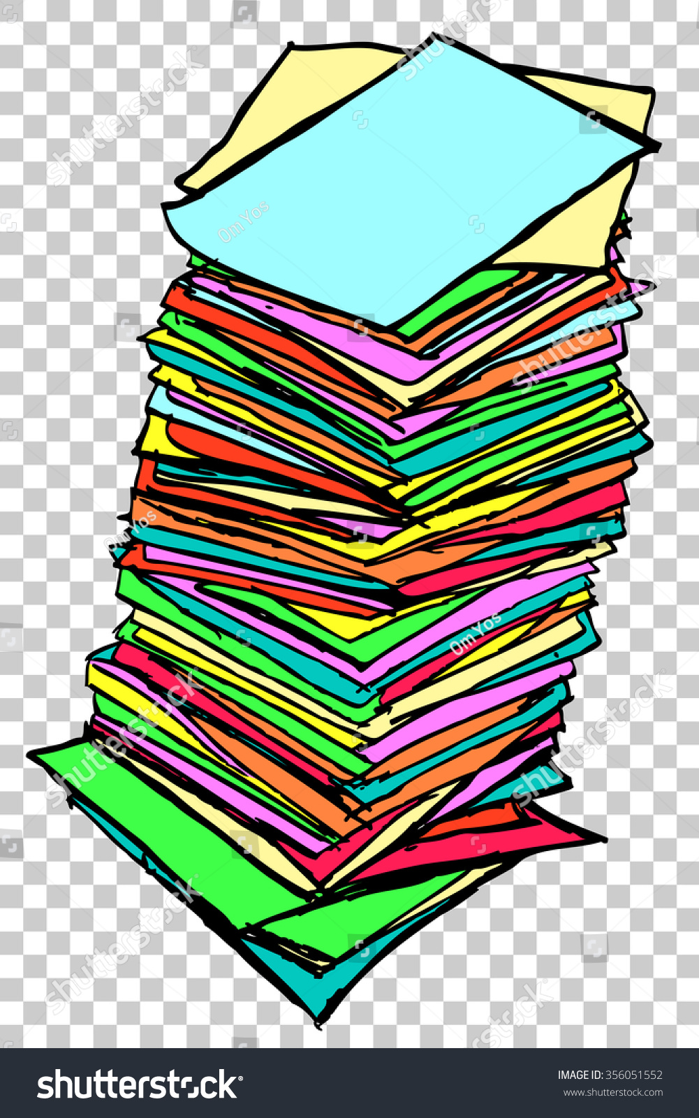 Stack Paper Transparent Effect Background Stock Vector (Royalty Free ...