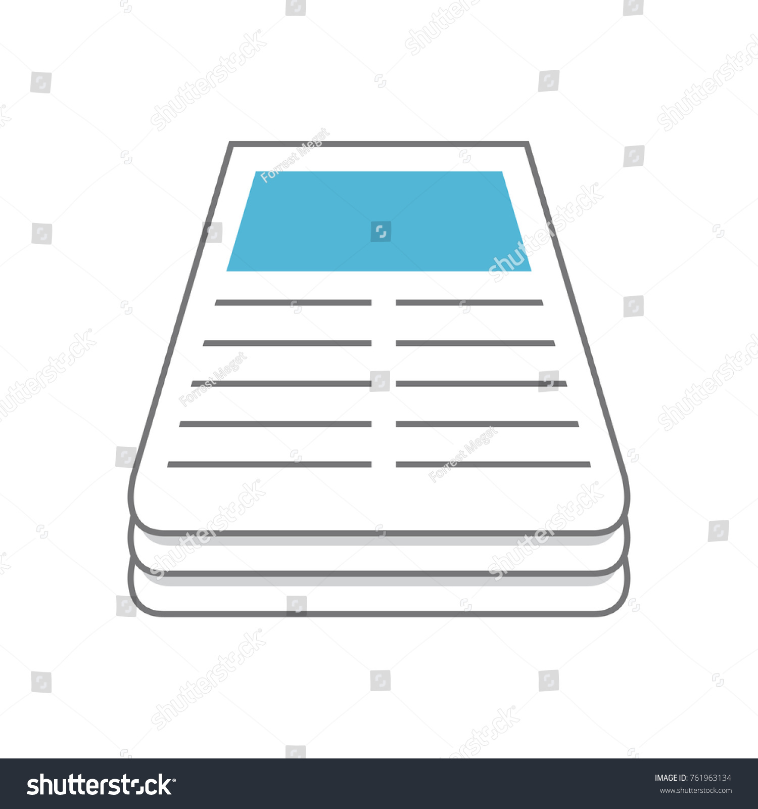 Stack Papers Icon Stock Vector (Royalty Free) 761963134 | Shutterstock