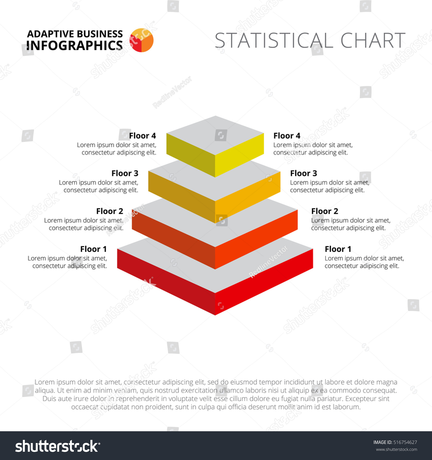 Stacked Pyramid Slide Template: เวกเตอร์สต็อก (ปลอดค่าลิขสิทธิ์ ...