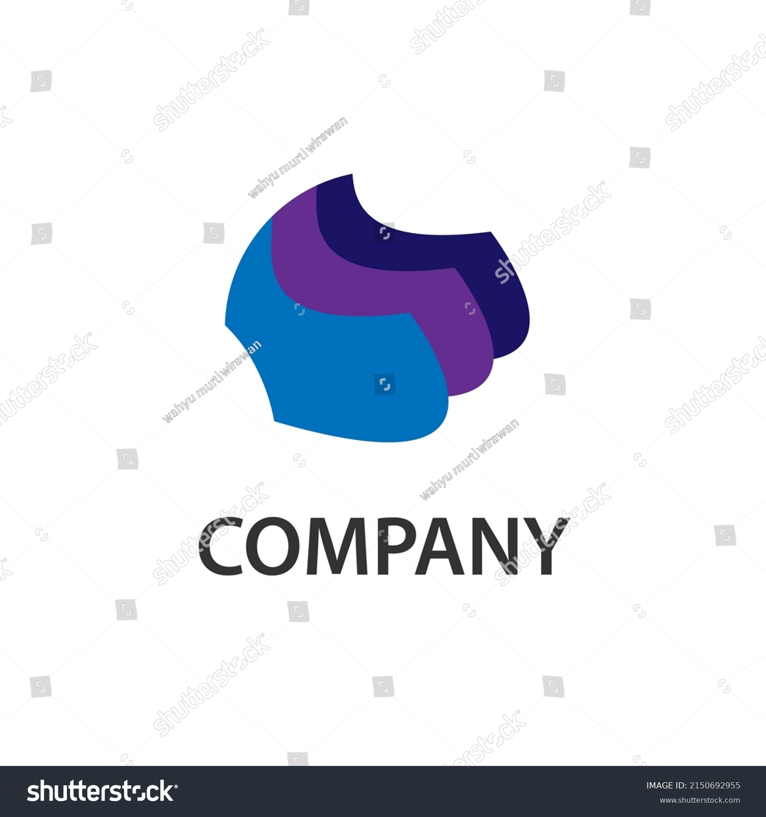 Stacked Three Color Combination Logo Design Stock Vector (Royalty Free ...