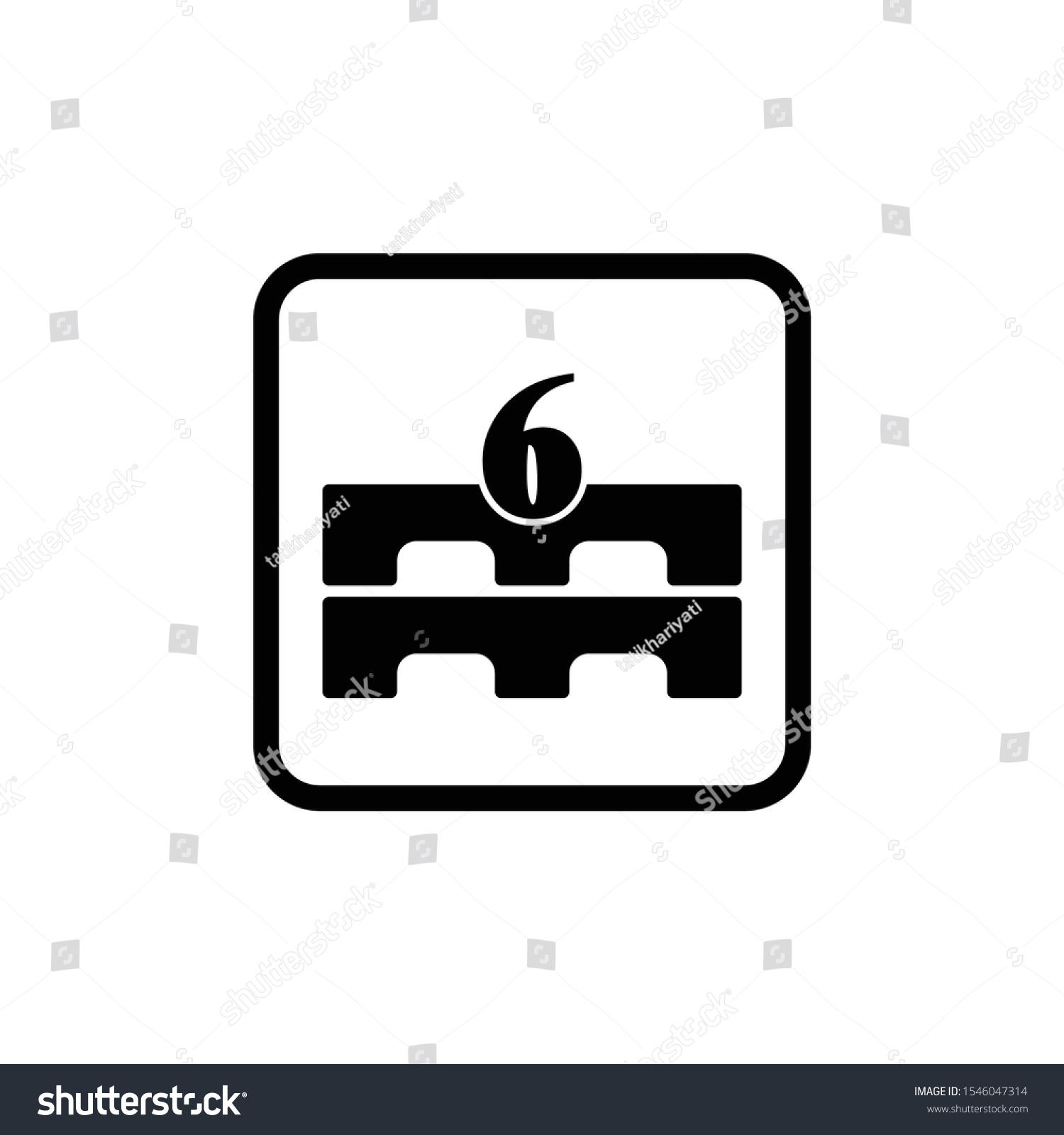 Stacking Limitation Sign Flat Packaging Symbol: vector de stock (libre ...