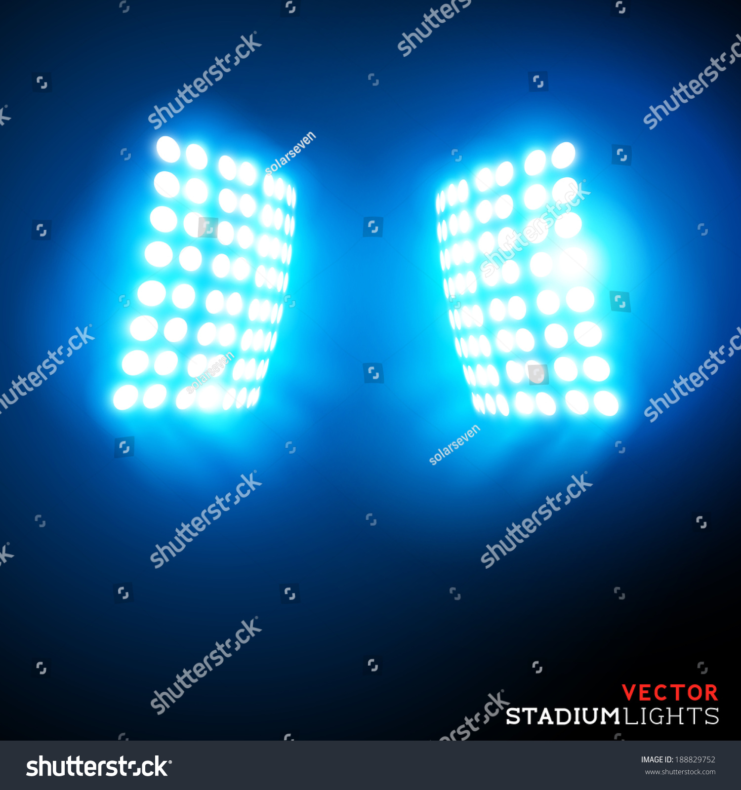 Stadium Lights Floodlights Vector Illustration Stock Vector (Royalty ...