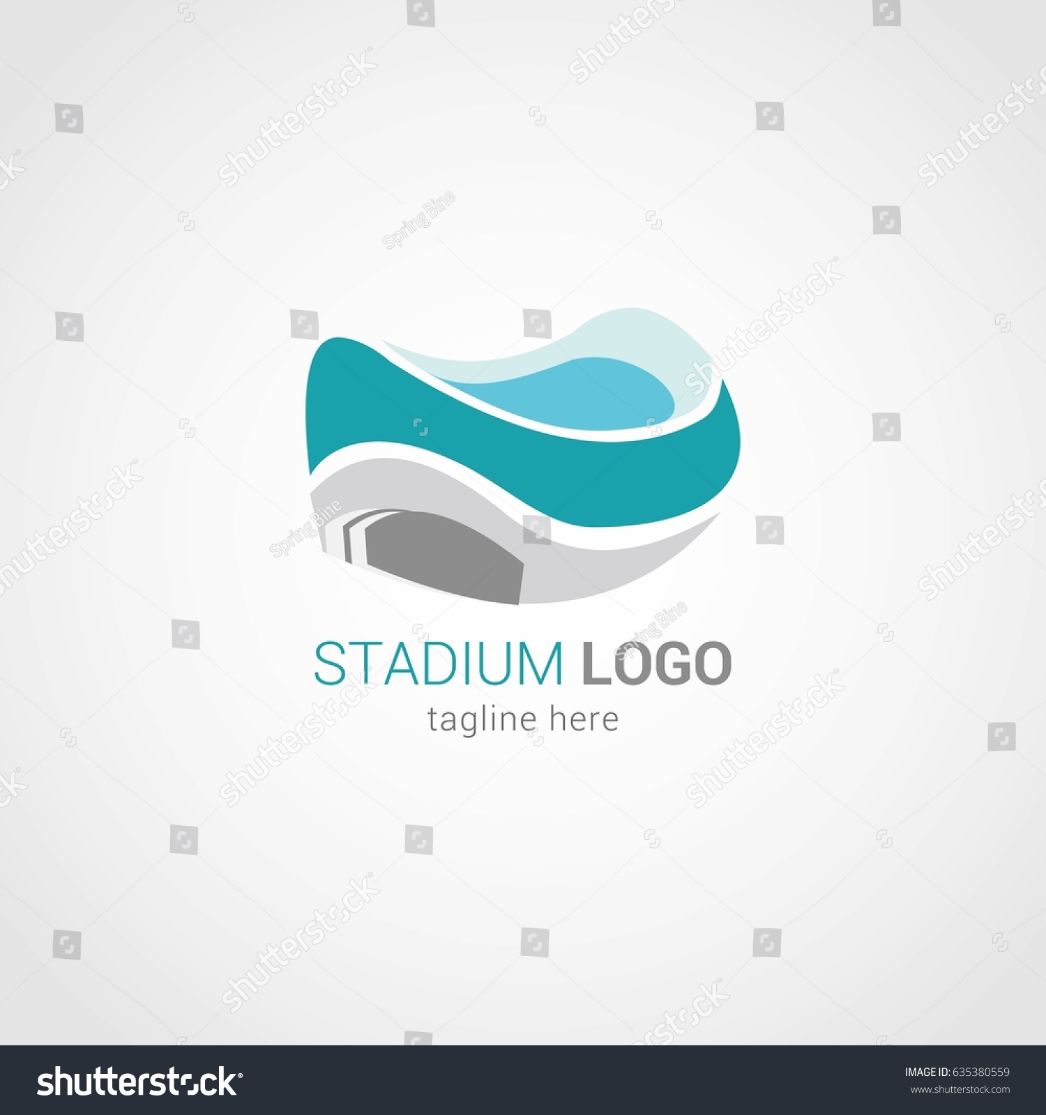 Stadium Logo Design Template Vector Illustration Stock Vector (Royalty ...