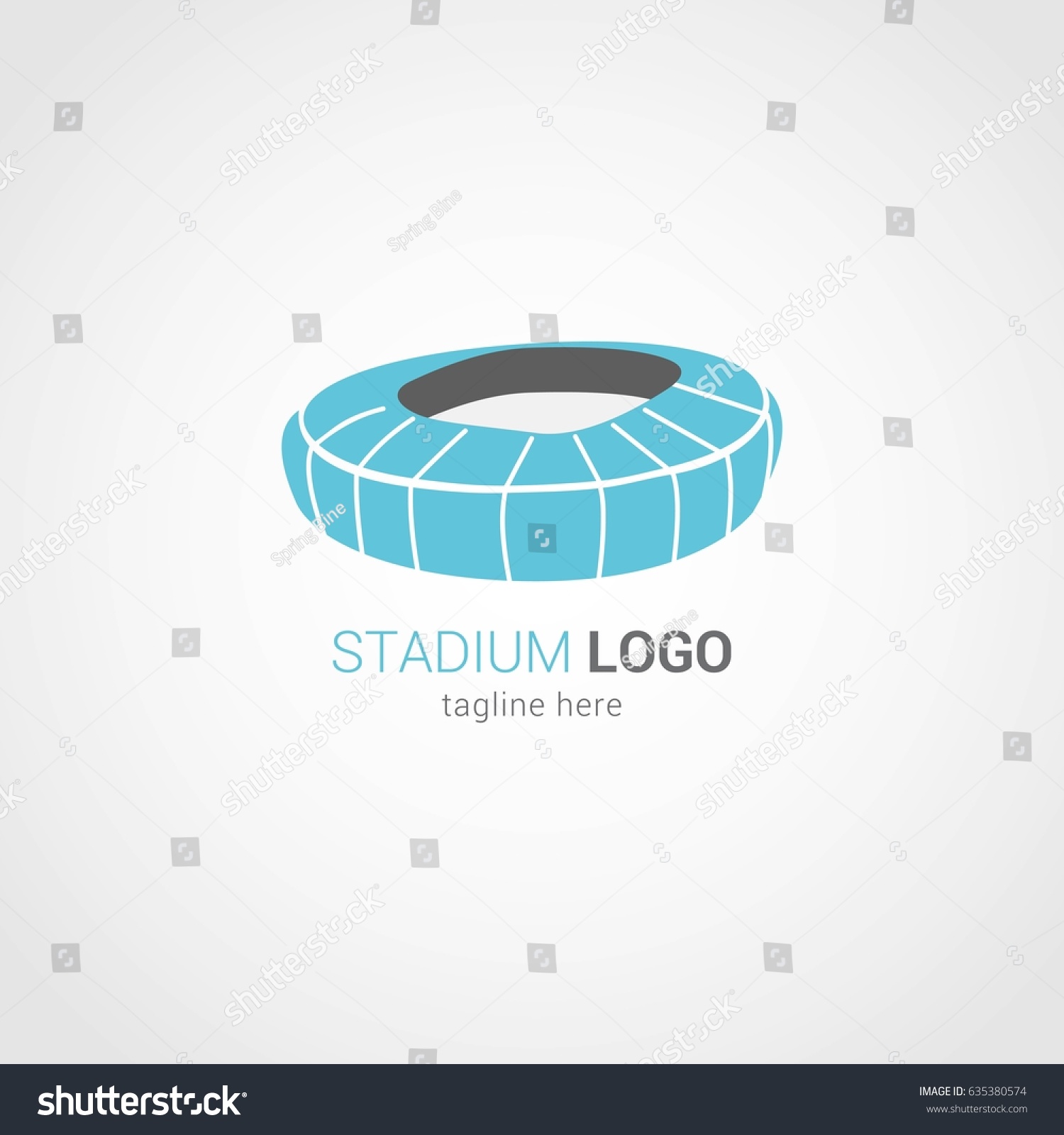 Stadium Logo Design Template Vector Illustration: เวกเตอร์สต็อก (ปลอด ...