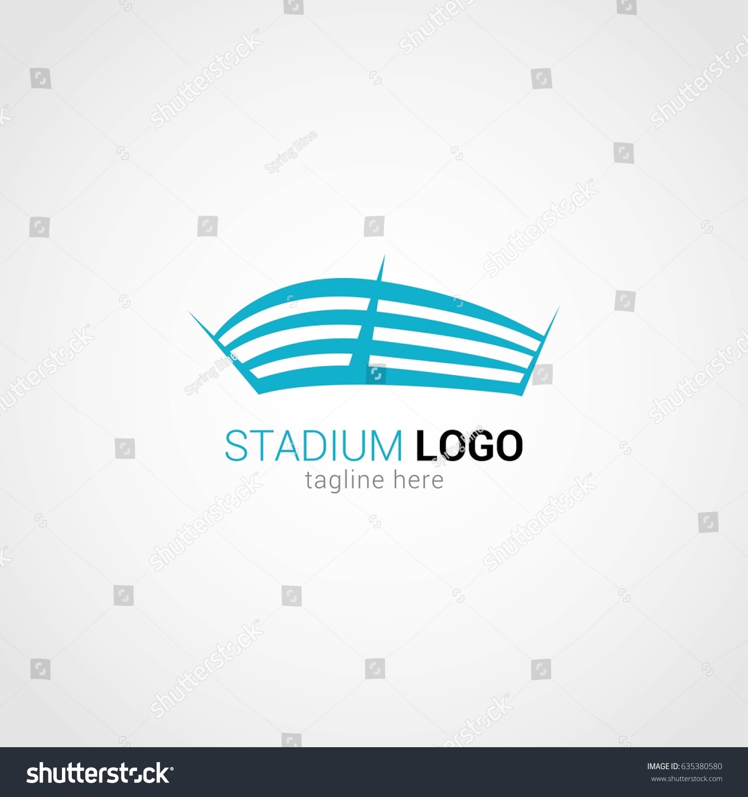 Stadium Logo Design Template Vector Illustration Stock Vector (Royalty ...
