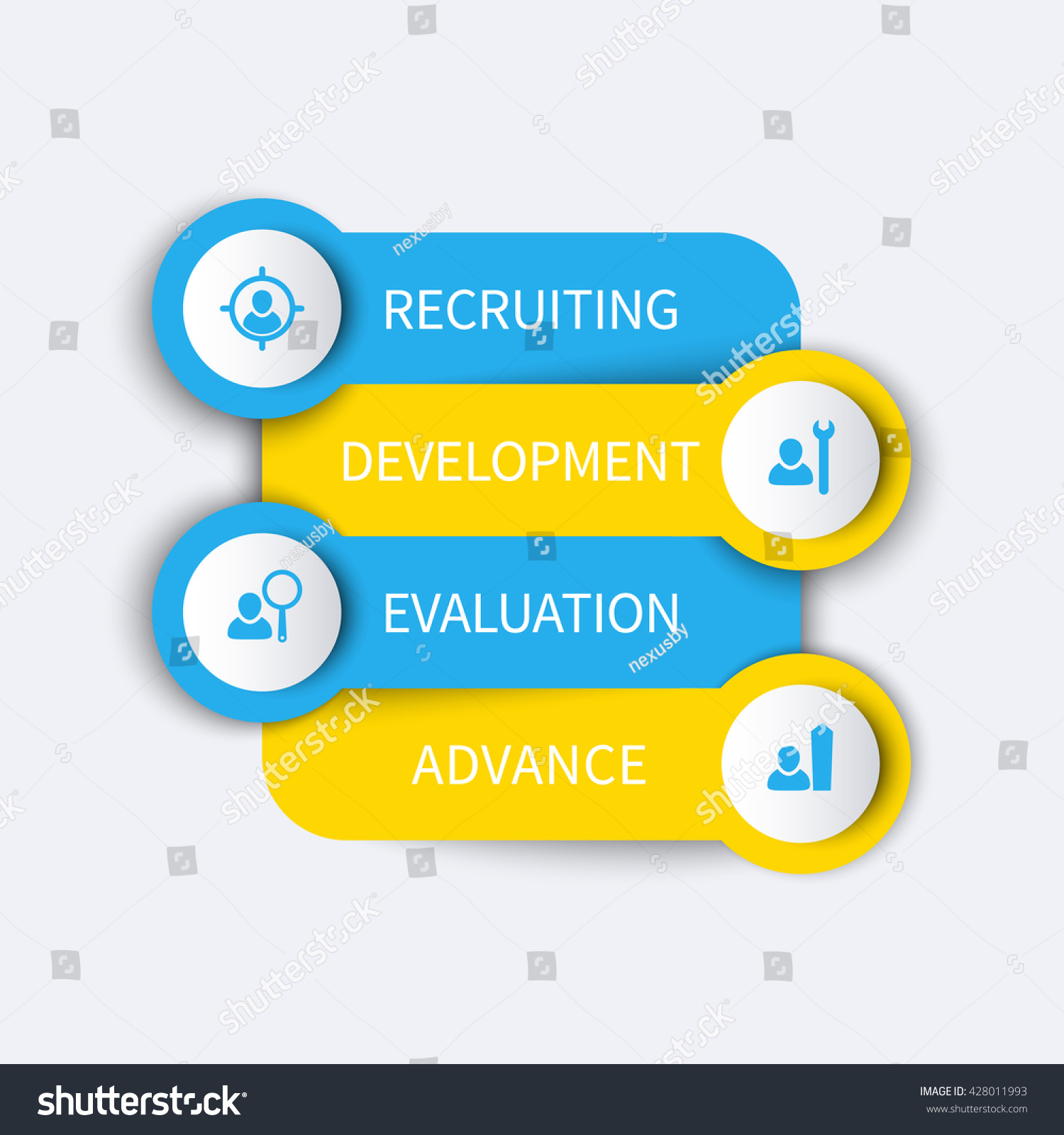 Staff Employee Development Infographics Elements Vector Stock Vector ...