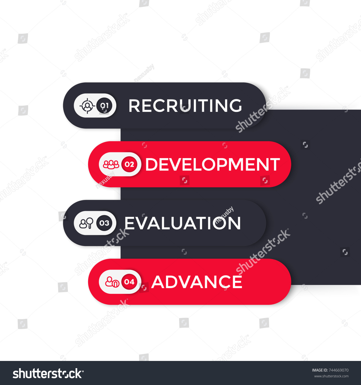 Staff Hr Employee Development 1 2 Stock Vector (Royalty Free) 744669070 ...