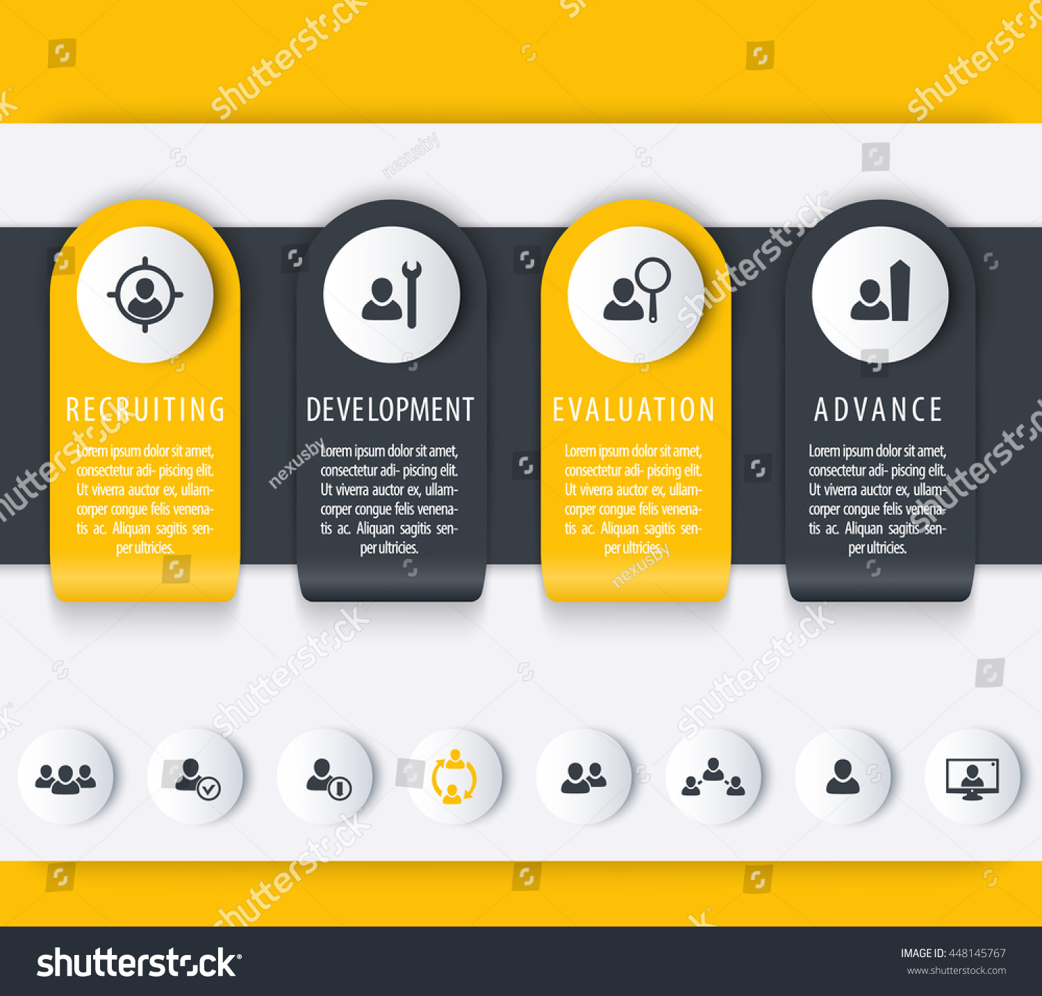 Staff Hr Employee Development Timeline Infographic Stock Vector ...