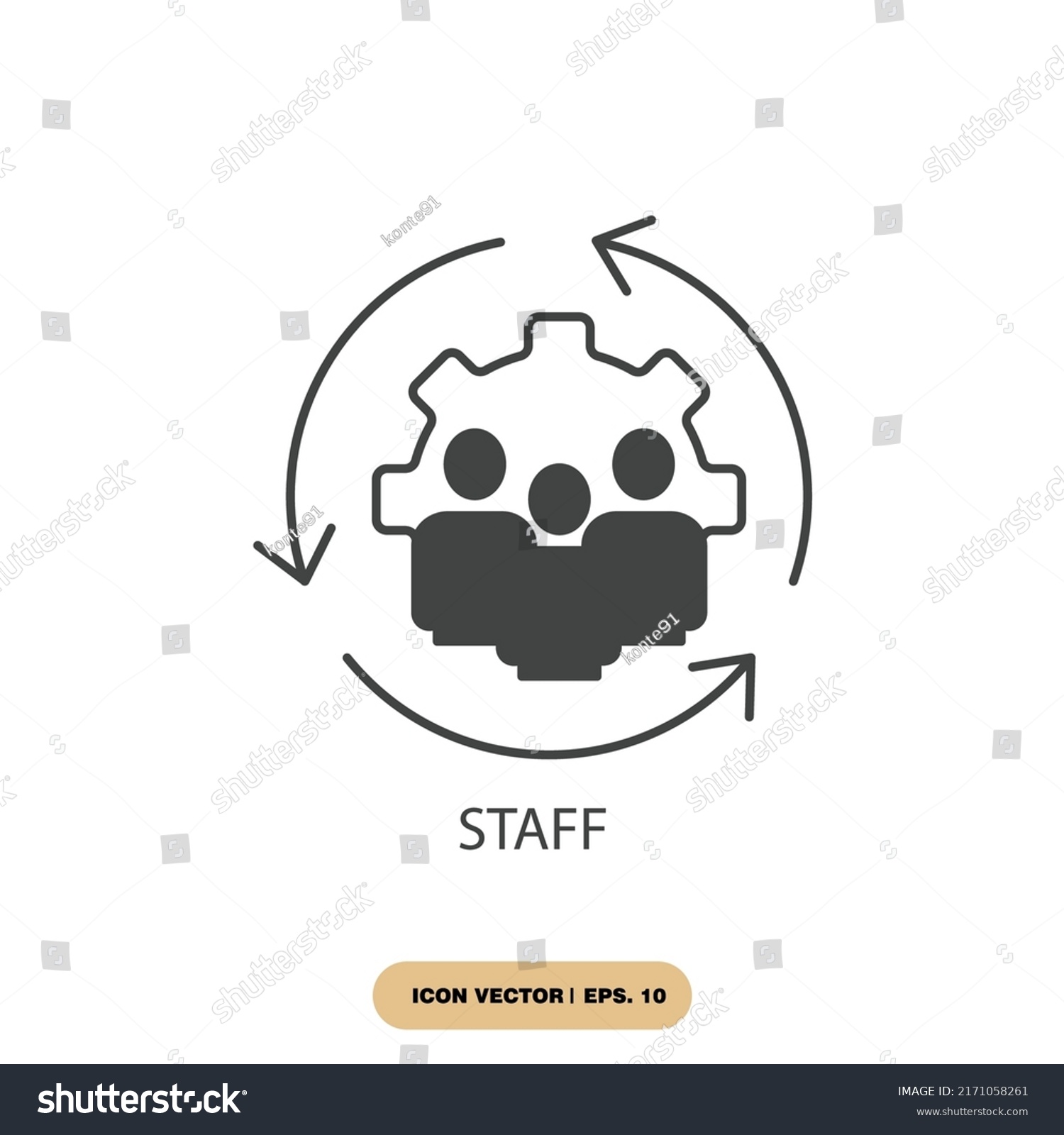 Staff Icons Symbol Vector Elements Infographic Stock Vector (Royalty ...