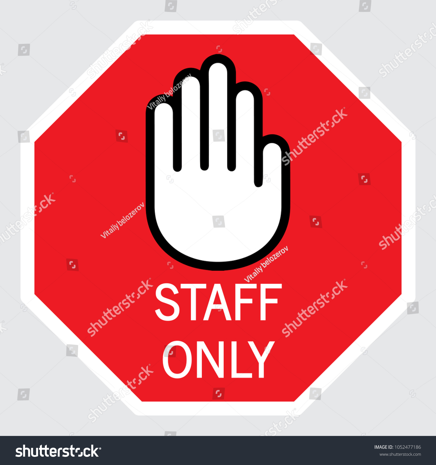 Staff Only Icon Vector Illustration Table Stock Vector (Royalty Free ...