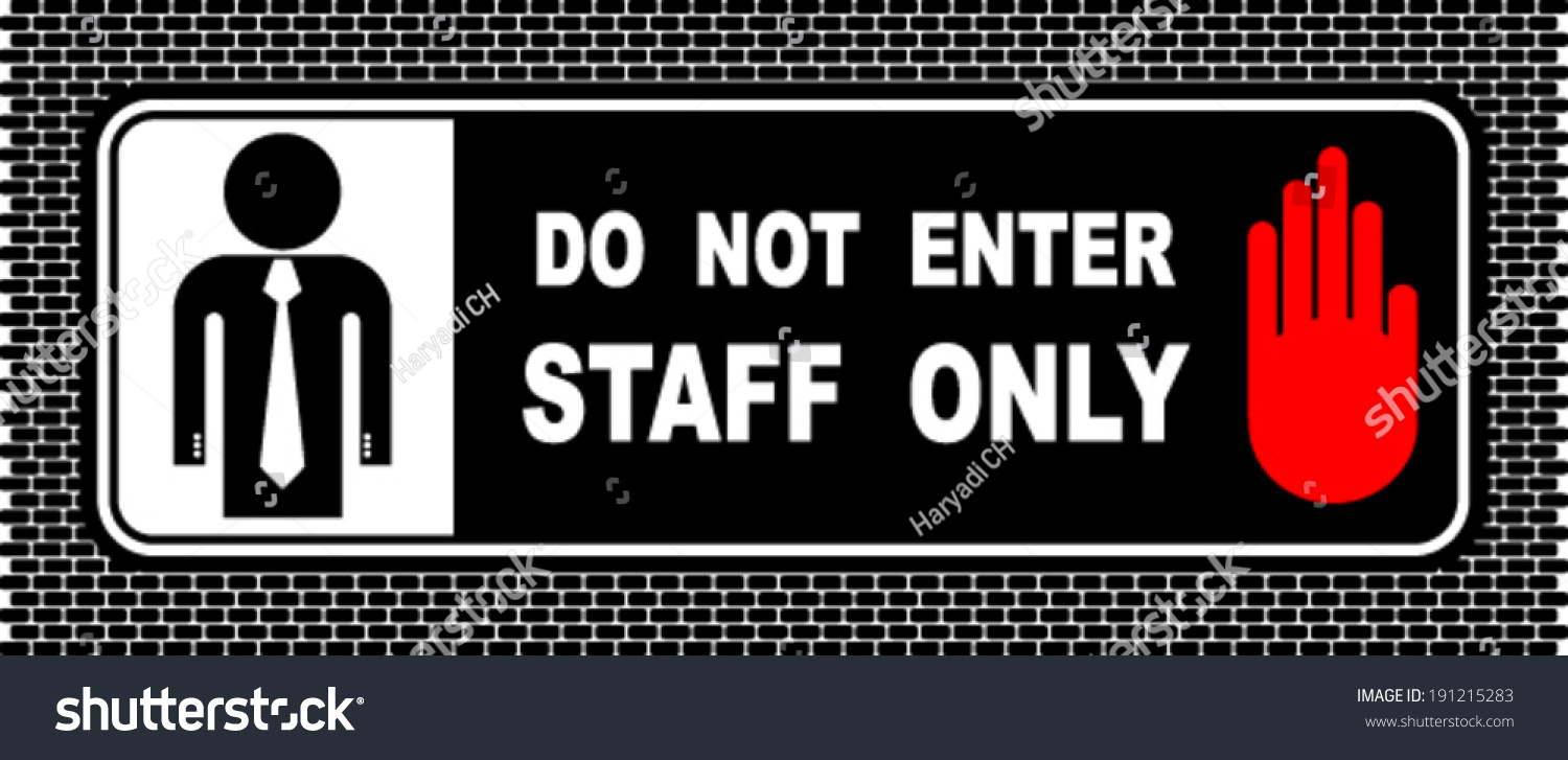 Staff Only Sticker Stock Vector (Royalty Free) 191215283