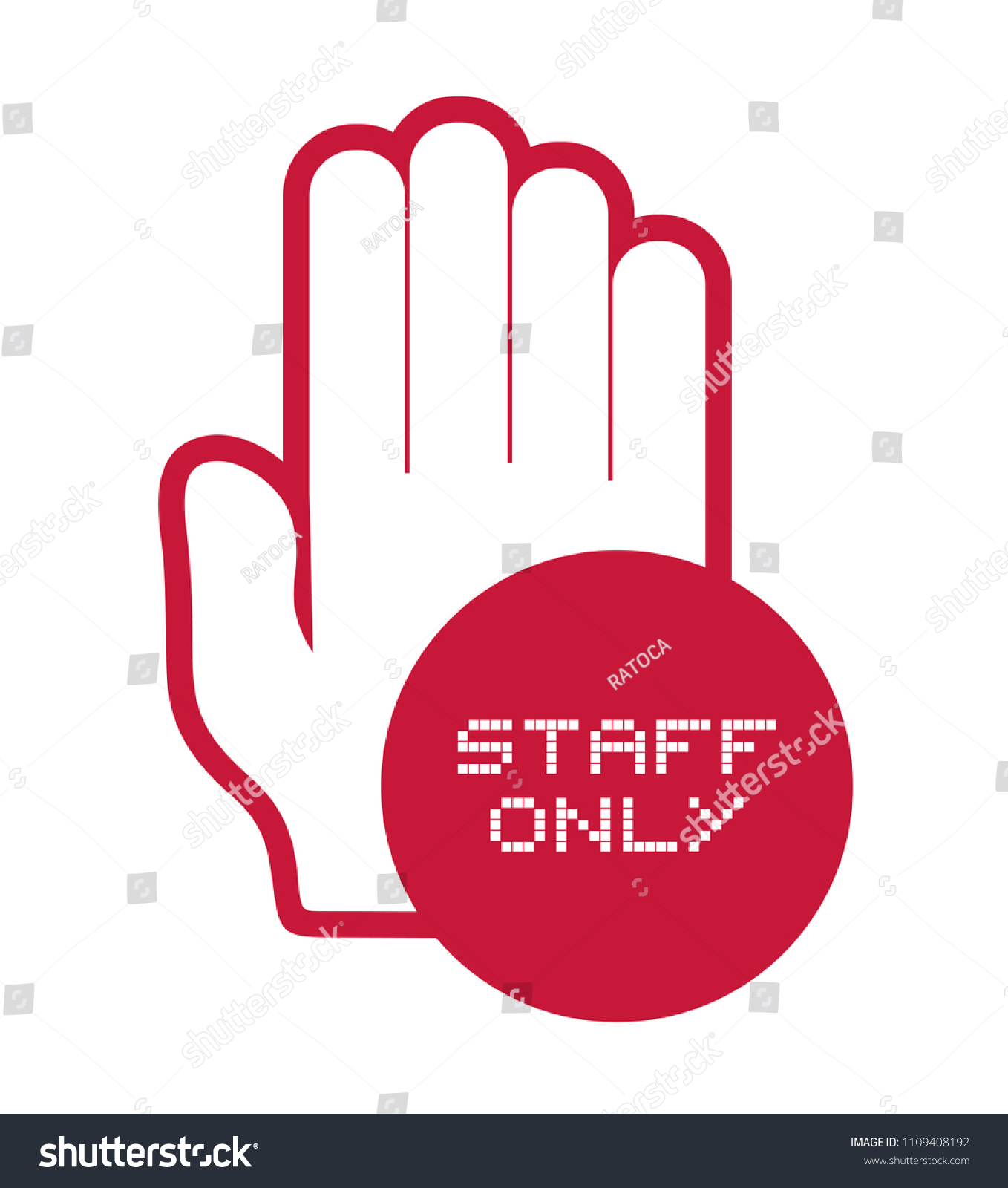 Staff Only Symbol Stock Vector (Royalty Free) 1109408192 | Shutterstock