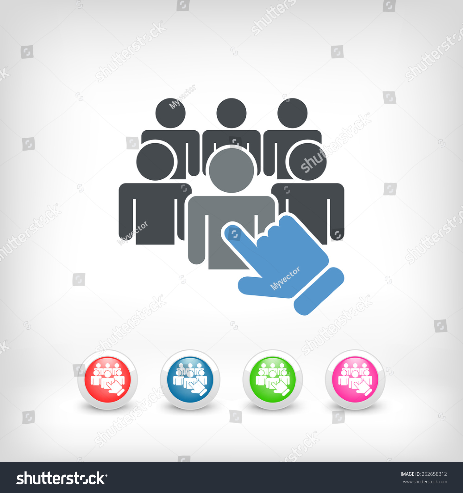 Icono de selección del personal: vector de stock (libre de regalías ...
