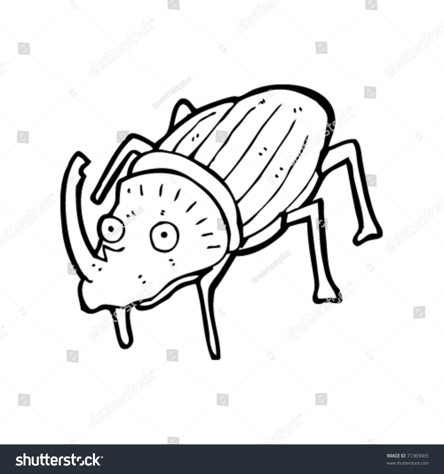 Stag Beetle Cartoon Stock Vector (Royalty Free) 71369065 | Shutterstock