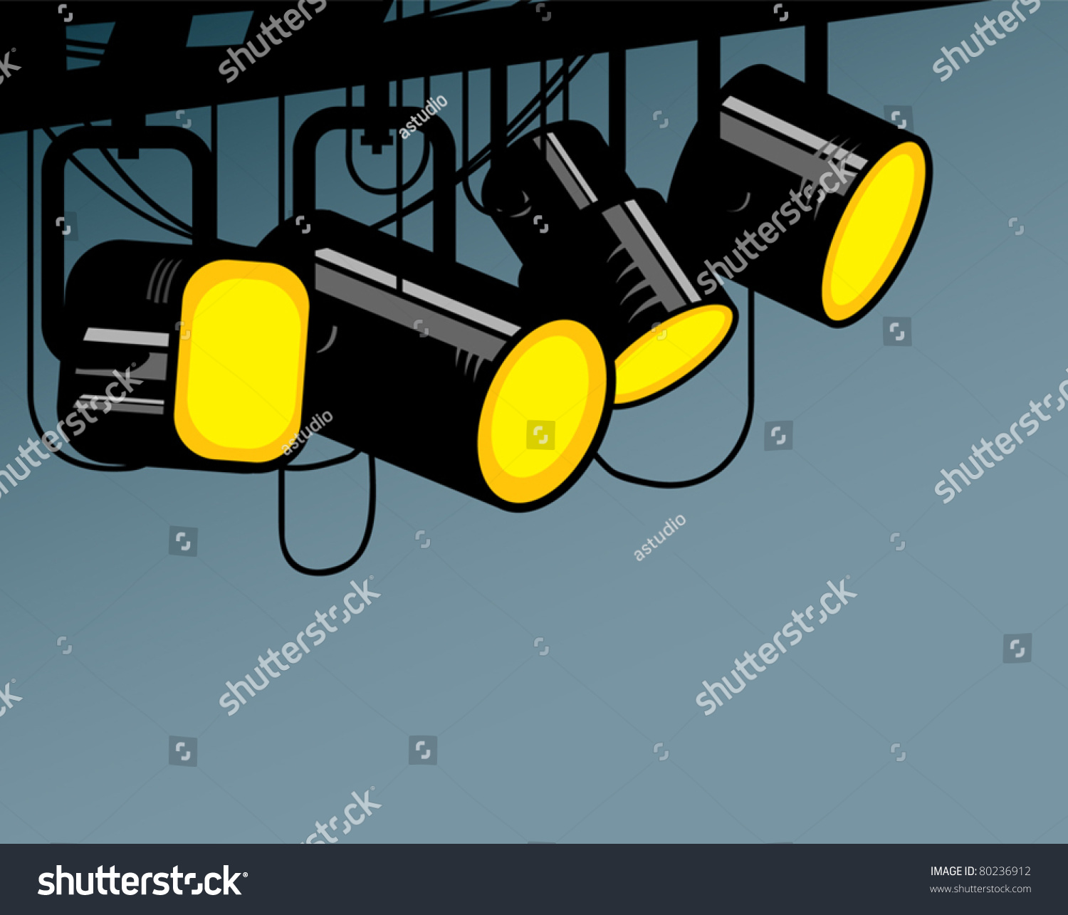 Stage Lights Vector