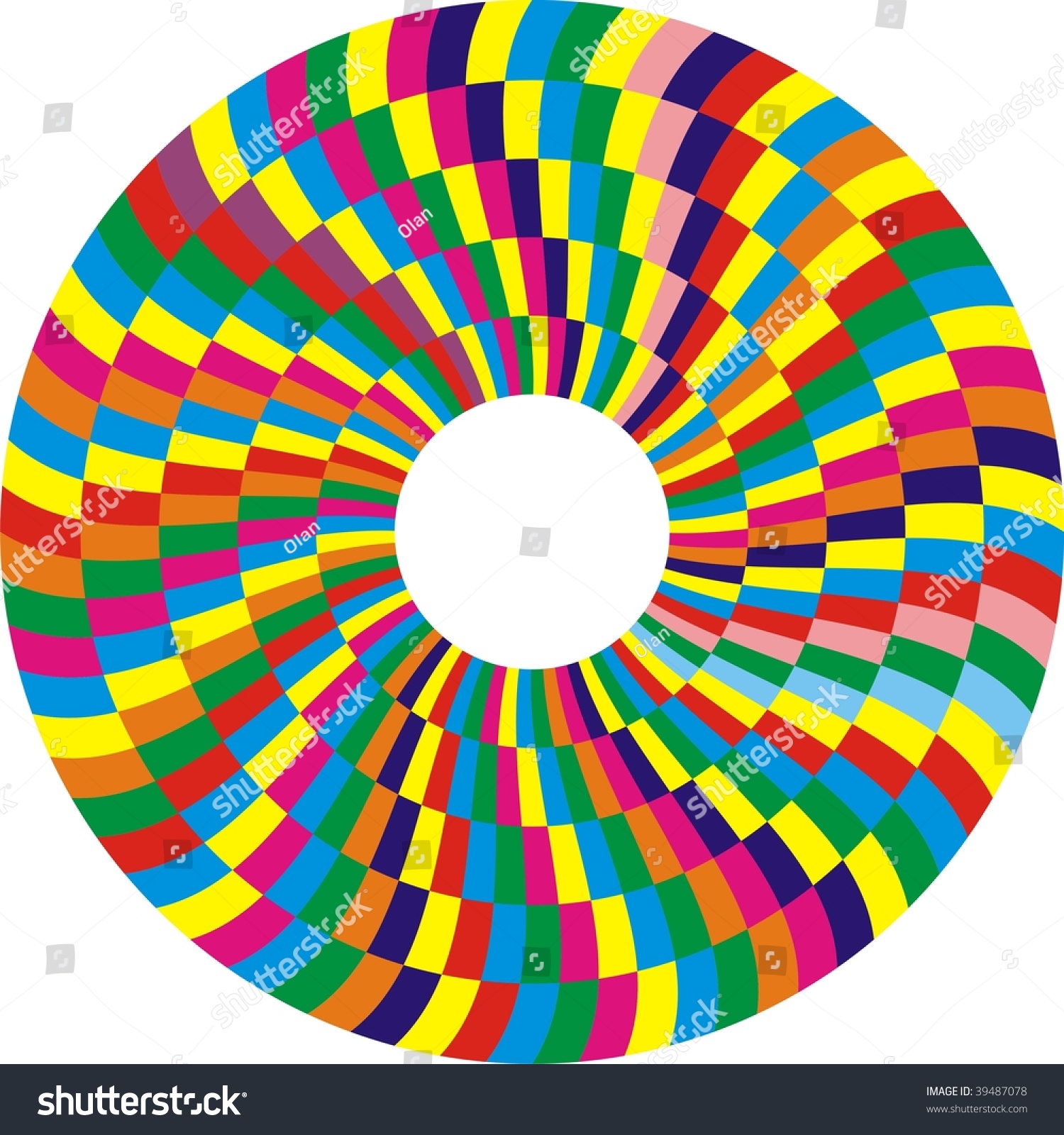 Staggered Color Circular Design Stock Vector (Royalty Free) 39487078 ...