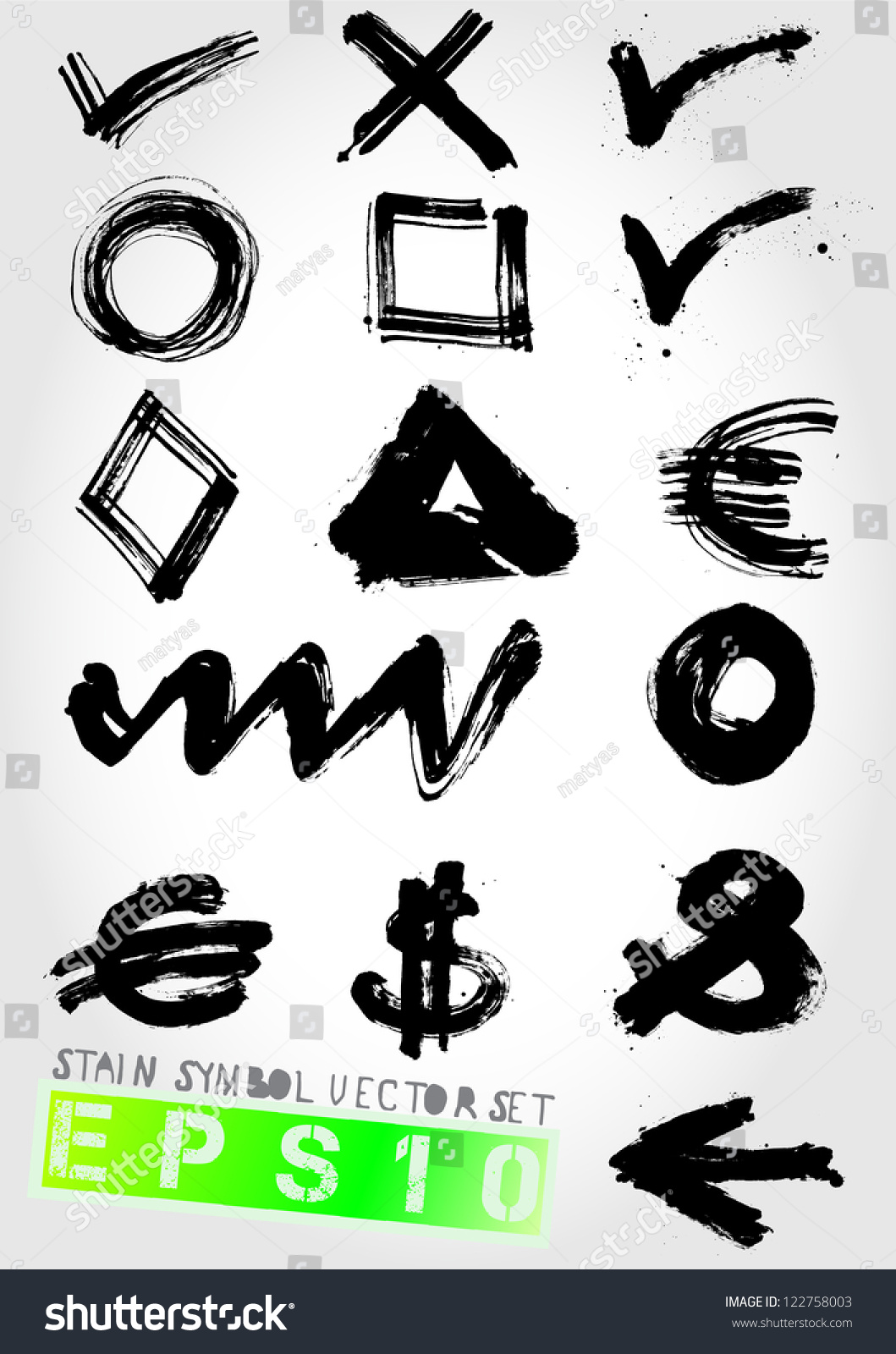 Stain Symbols Vector Set Stock Vector (Royalty Free) 122758003 ...
