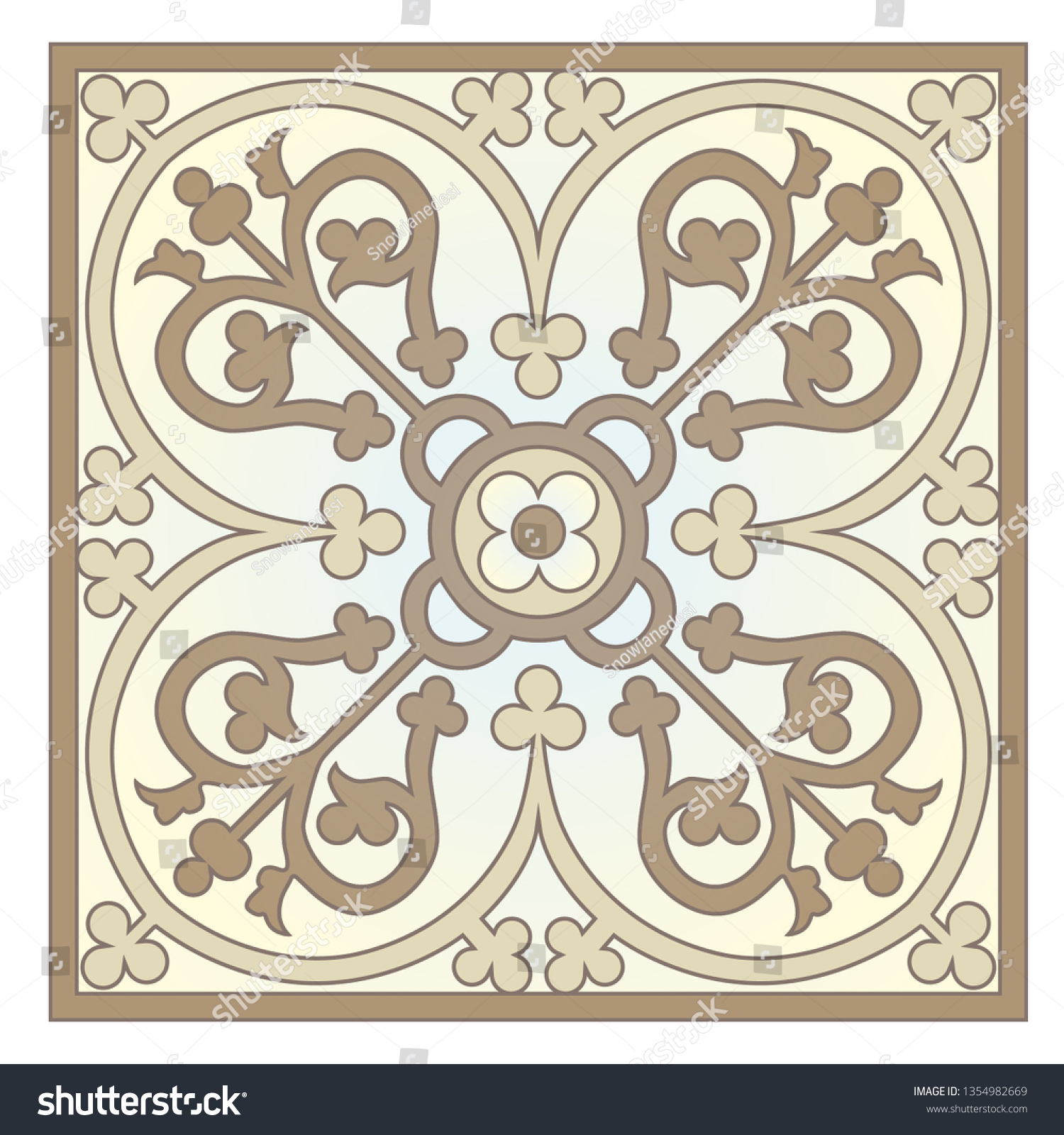 Stained Glass Vector Illustration Stock Vector (Royalty Free ...