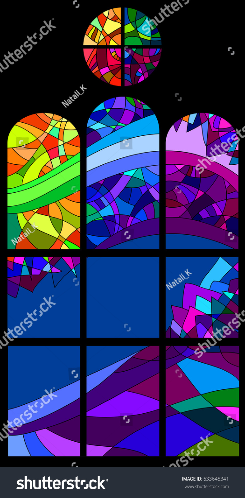 Stained Glass Window Stock Vector (Royalty Free) 633645341 | Shutterstock