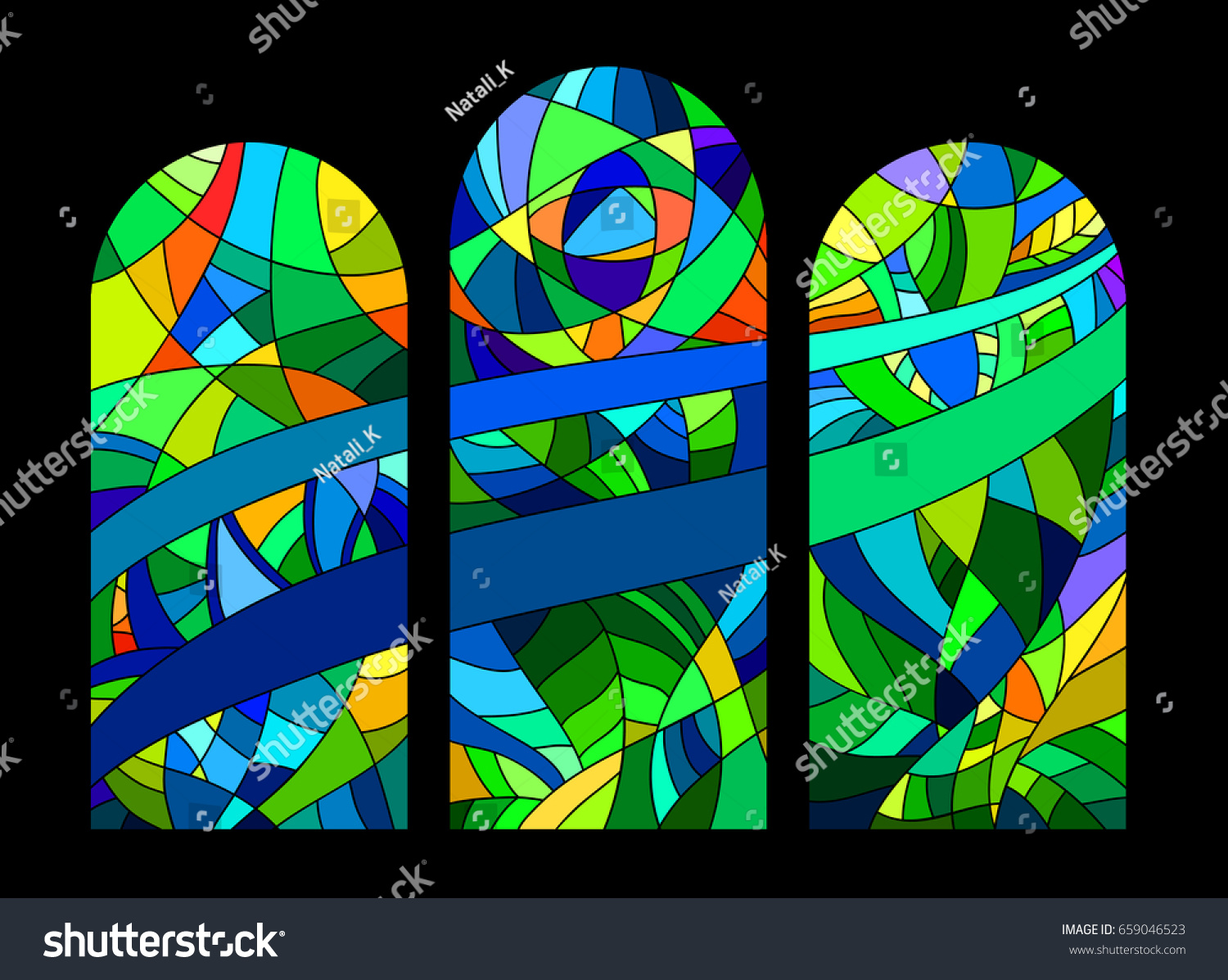 Vektor Stok Stained Glass Window (Tanpa Royalti) 659046523 | Shutterstock