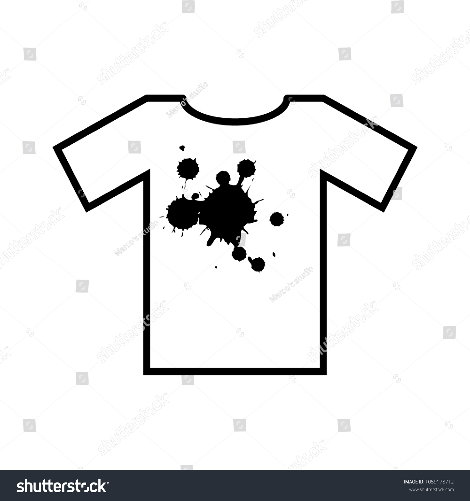 Stained Shirt Vector Icon Stock Vector (Royalty Free) 1059178712 ...