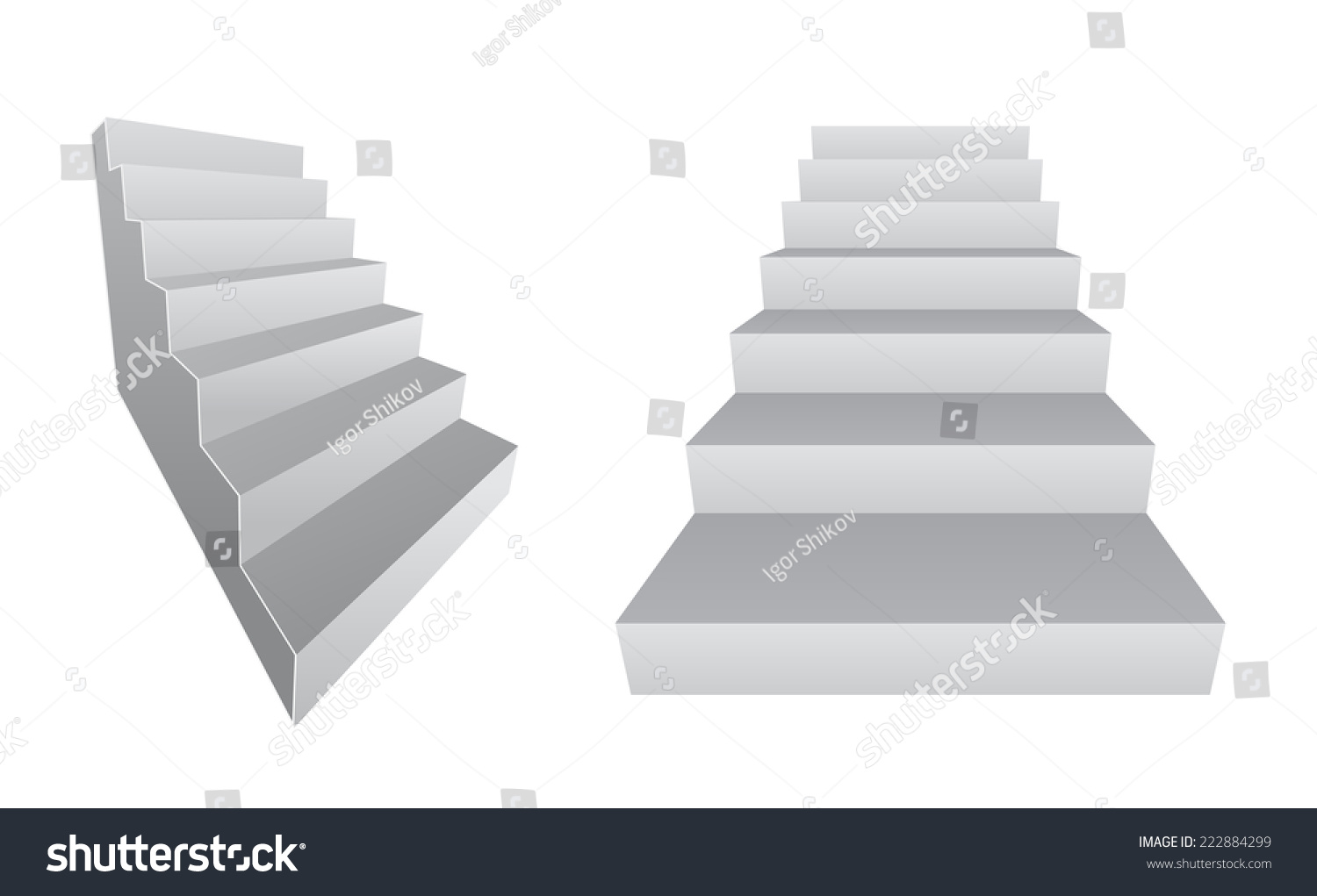 Stair 3d Design Element Icon Stock Vector 222884299 - Shutterstock