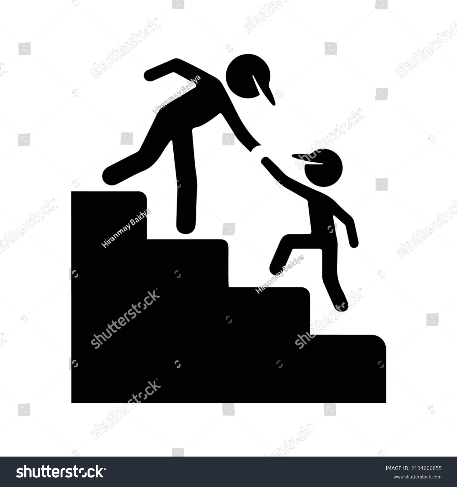 Stair Steps Help Icon Black Vector Stock Vector (Royalty Free ...