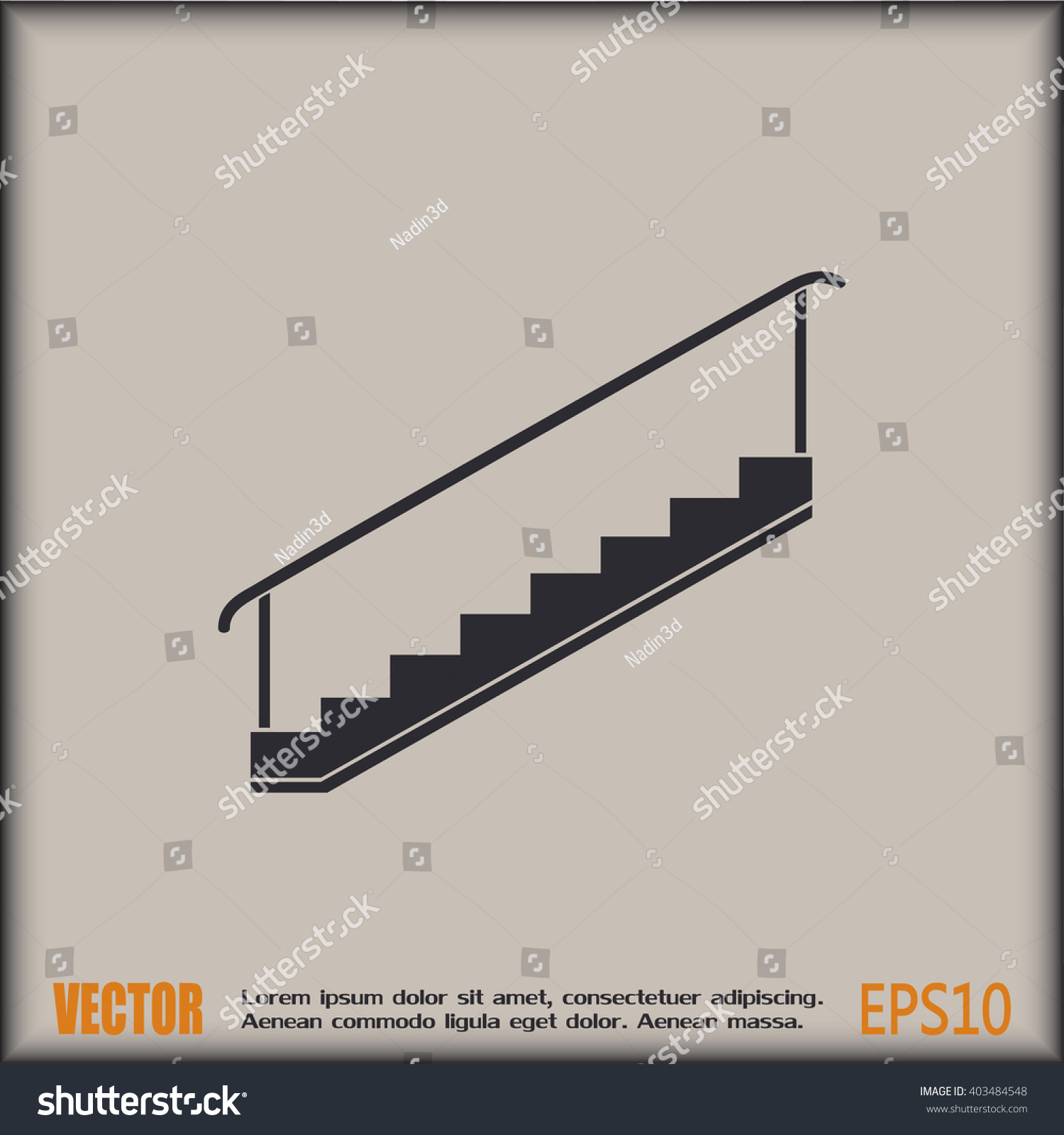 Staircase Vector Icon Stock Vector (Royalty Free) 403484548 | Shutterstock
