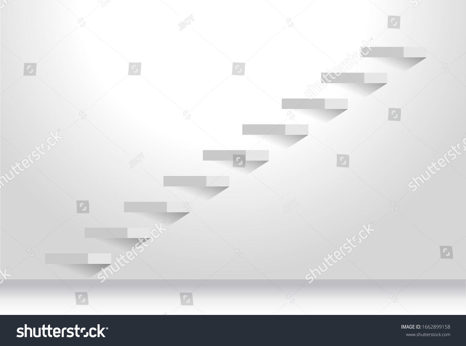 Stairs Background Silhouette Step White Stock Vector (Royalty Free ...