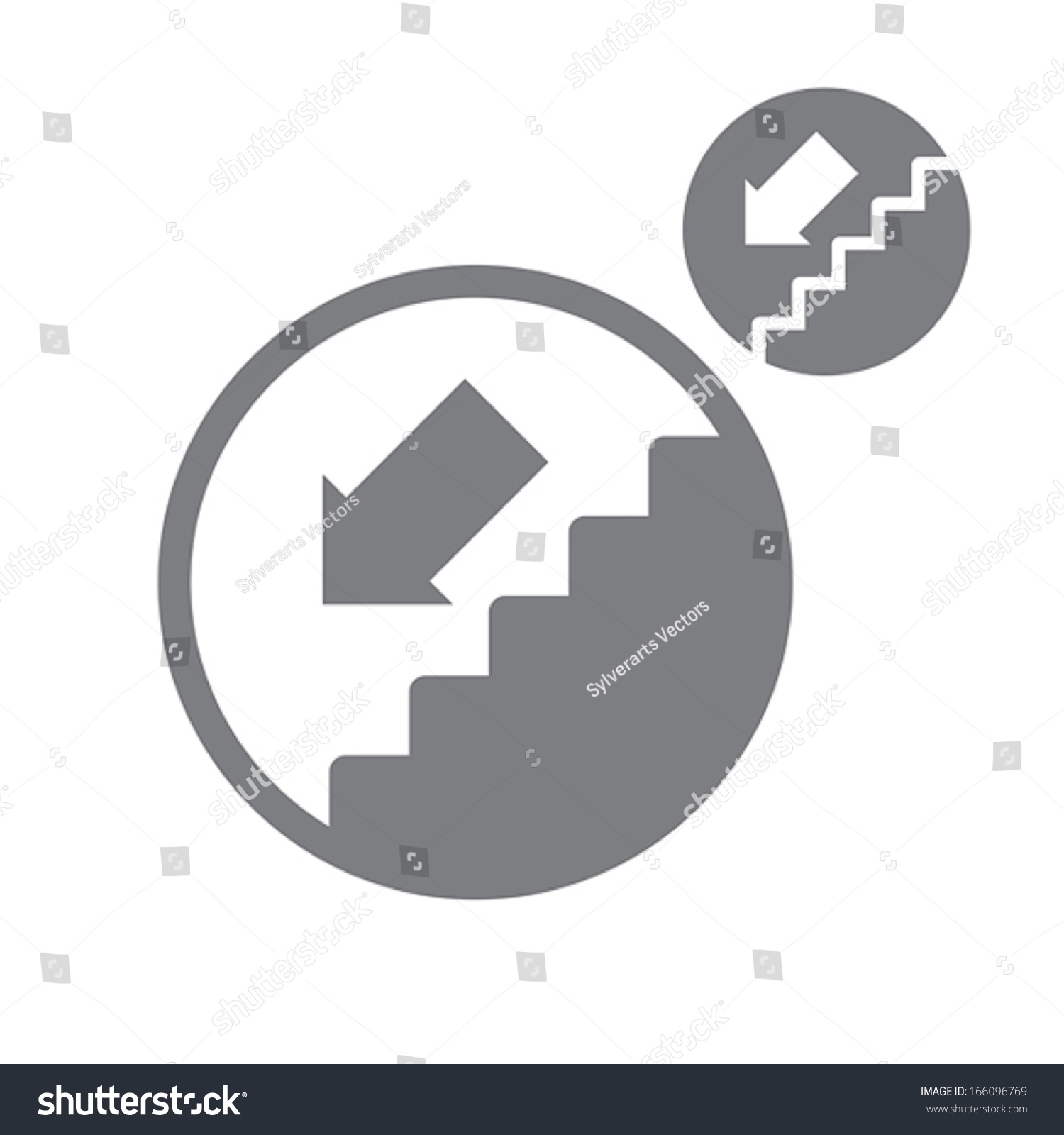 Stairs Down Vector Simple Single Color: เวกเตอร์สต็อก (ปลอดค่าลิขสิทธิ์ ...