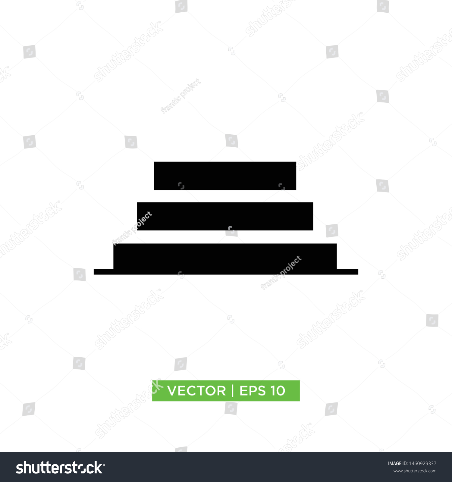 Stairs Flat Icon Vector Illustration Stock Vector (Royalty Free) 1460929337