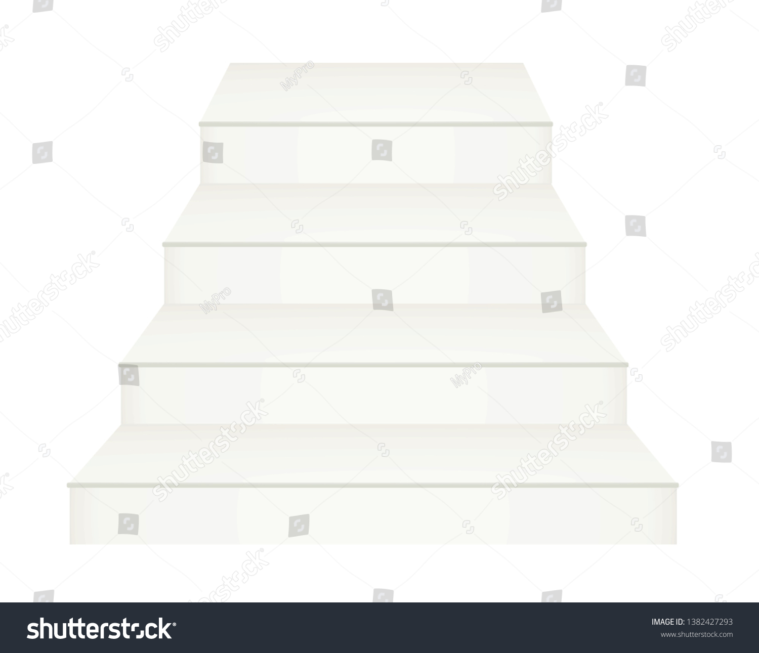 Stairs Front Side Vector Illustration Stock Vector (Royalty Free ...
