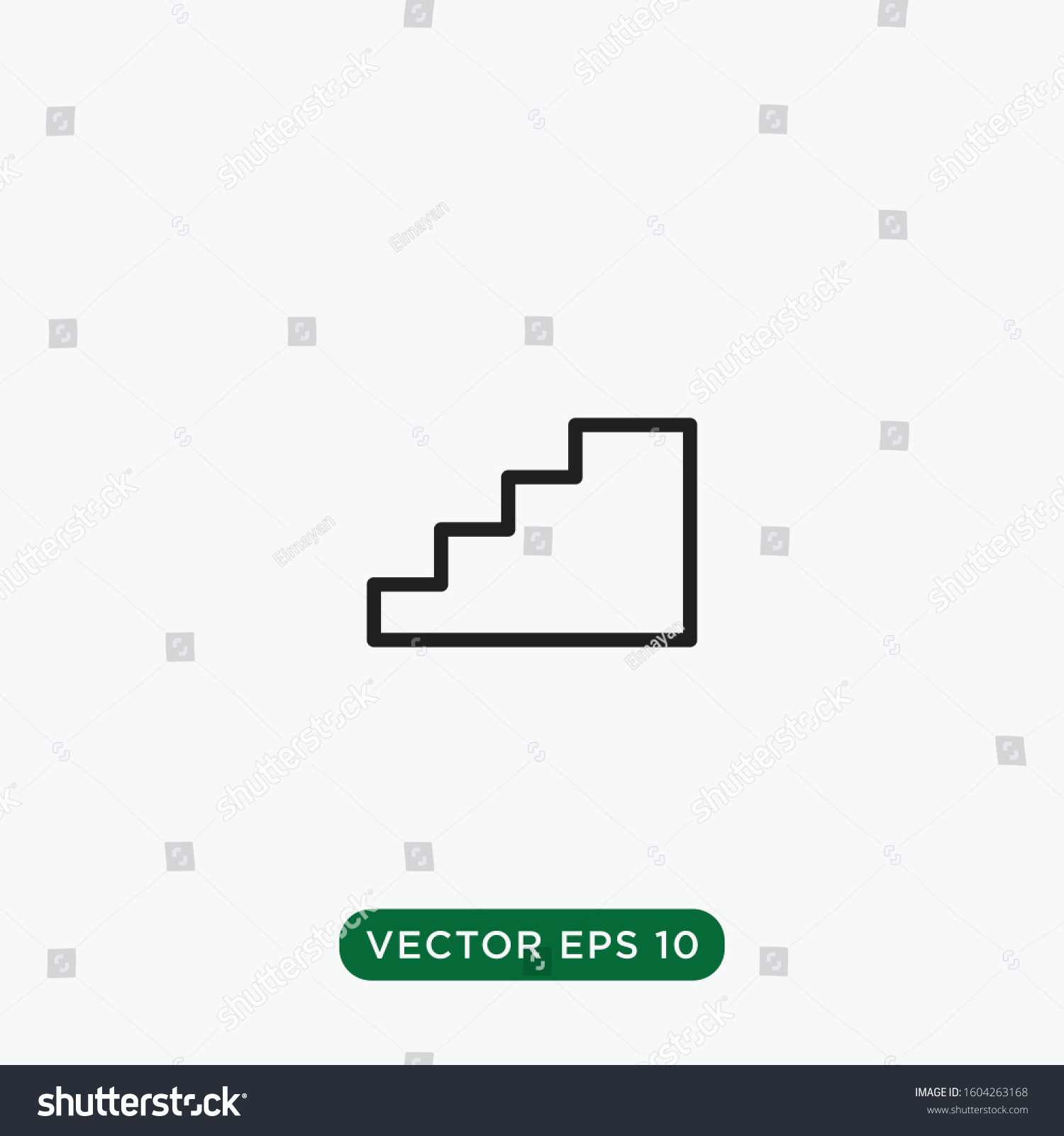 Stairs Icon Vector Design Concept Stock Vector (Royalty Free ...