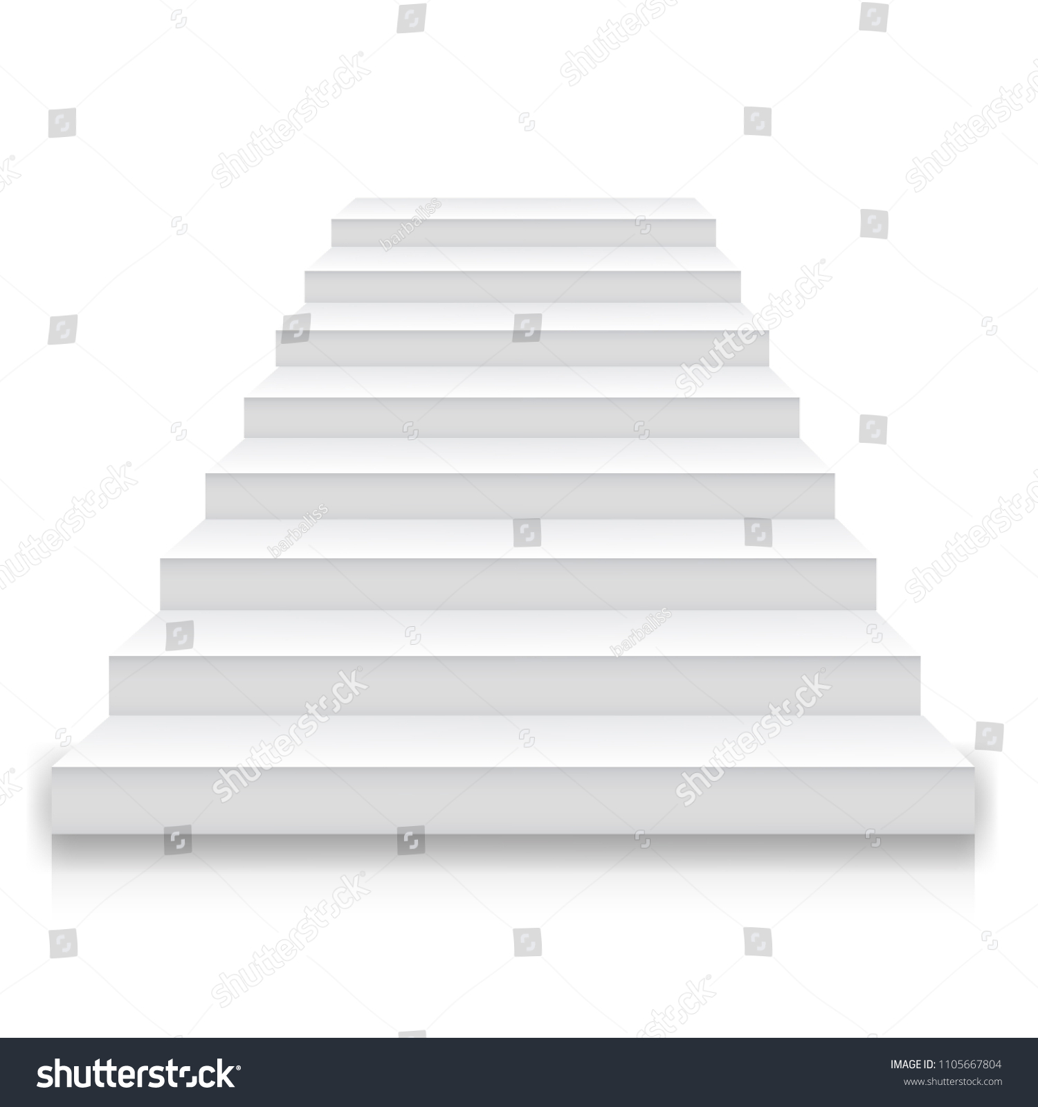 Stairs Isolated Background Gradient Mesh Vector Stock Vector (Royalty ...