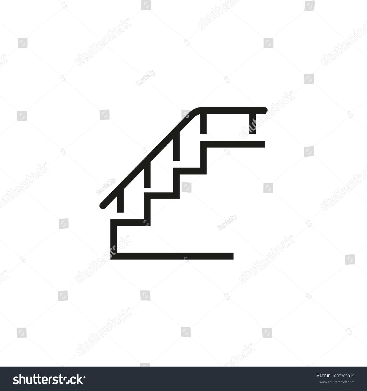 Stairs Line Icon Stock Vector (Royalty Free) 1007309095 | Shutterstock