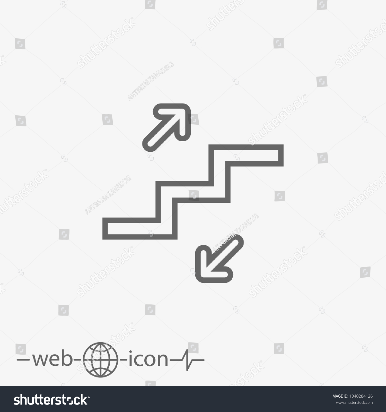 Stairs Vector Icon Stock Vector (Royalty Free) 1040284126 | Shutterstock