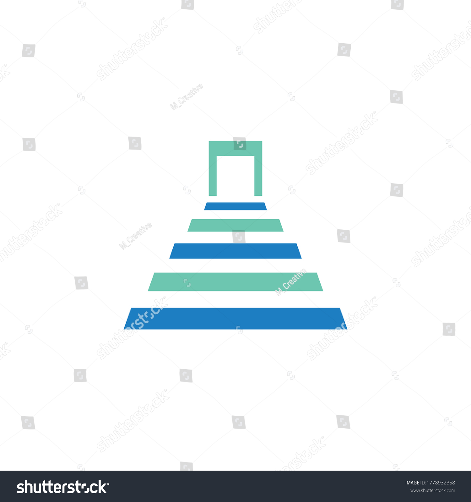 Stairs Vector Icon Logo Design Stock Vector (Royalty Free) 1778932358 ...