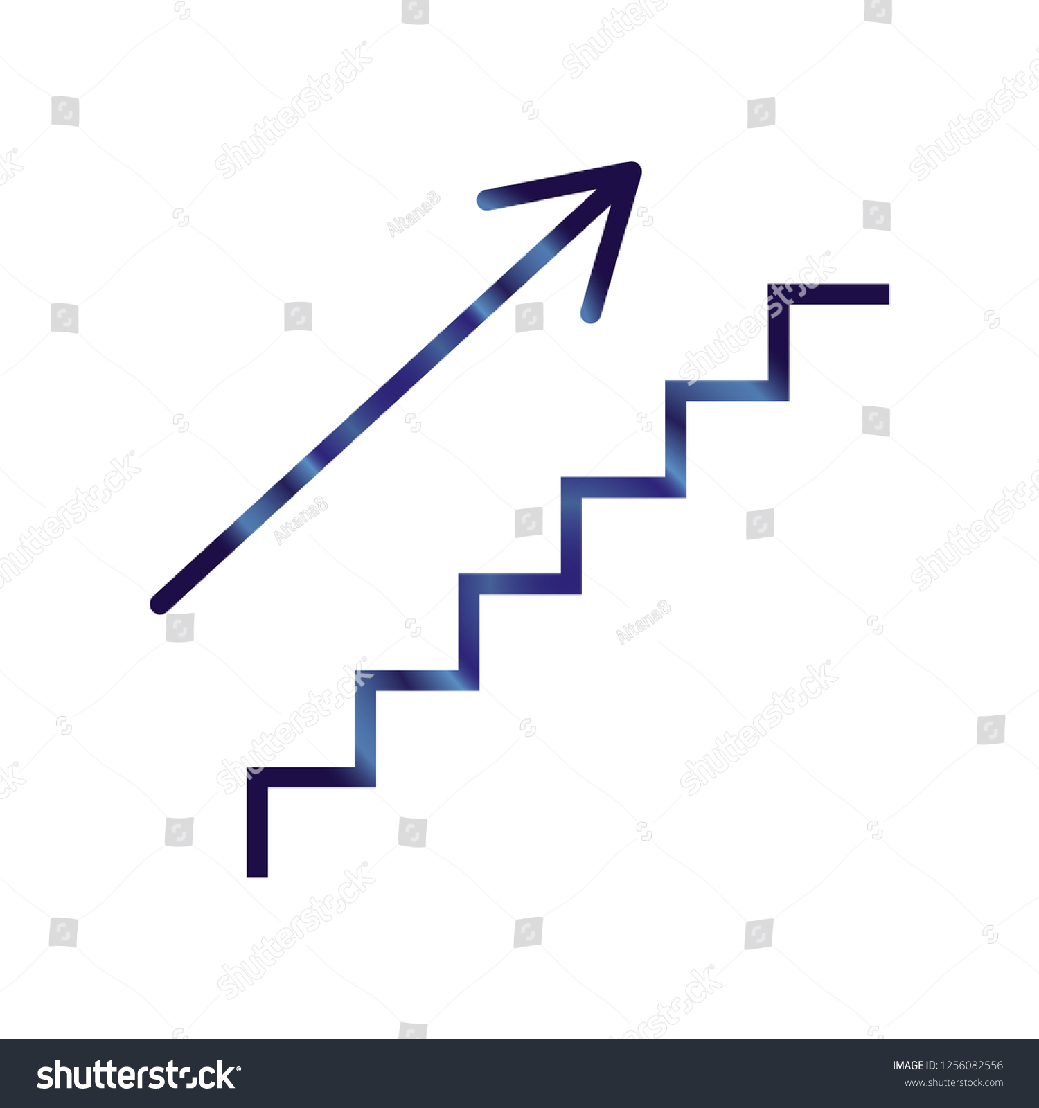 Stairs Arrow Vector Icon Stock Vector (Royalty Free) 1256082556 ...