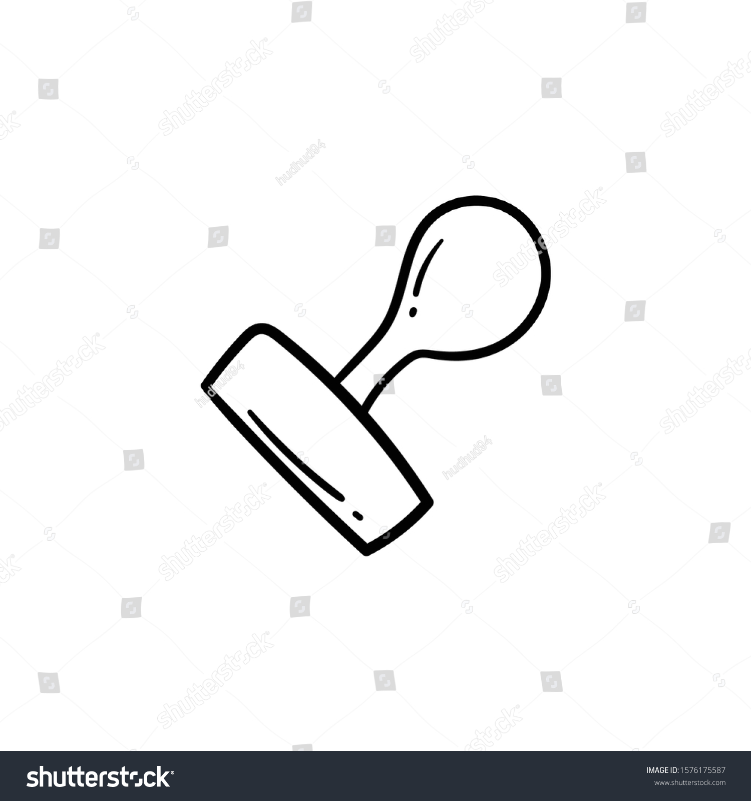 Stamp Doodle Icon Vector Hand Drawing: เวกเตอร์สต็อก (ปลอดค่าลิขสิทธิ์ ...