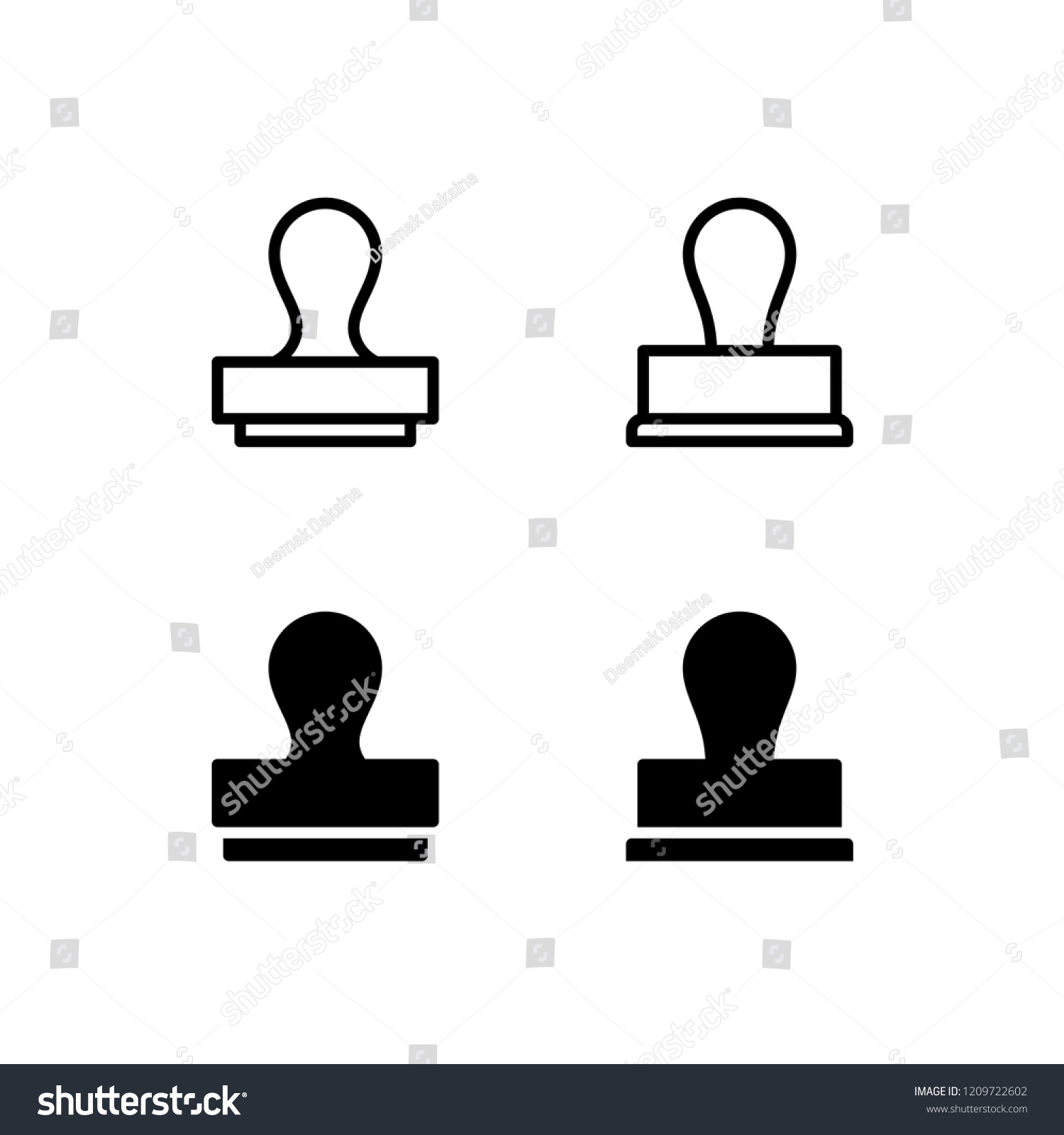Stamp Icon Logo Vector Symbol Stock Vector (Royalty Free) 1209722602 ...