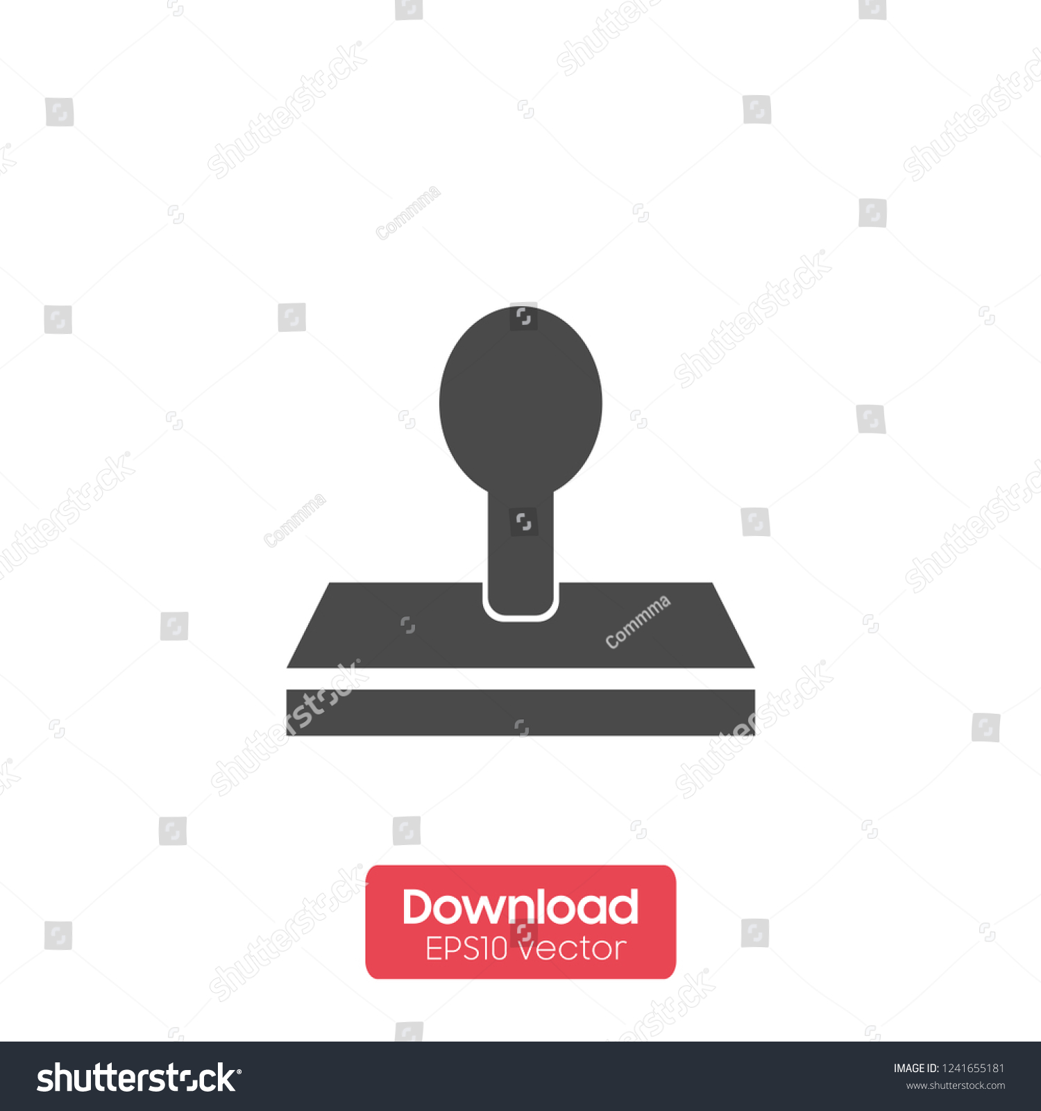 Stamp Icon Vector Solid Illustration Pictogram Stock Vector (Royalty ...