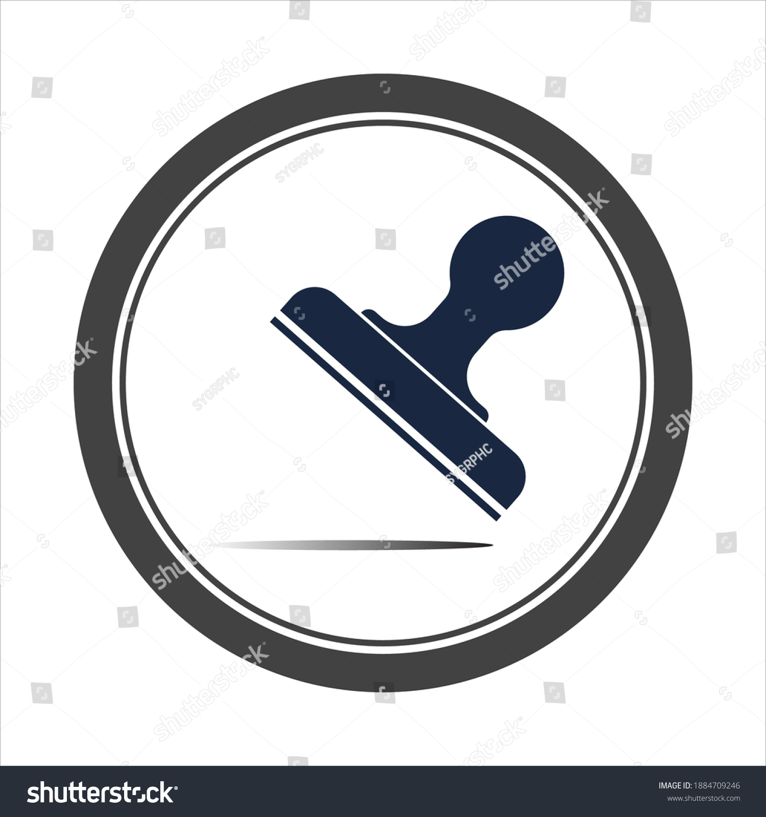 Stamp Logo Vector Symbol Illustration Design Stock Vector (Royalty Free ...