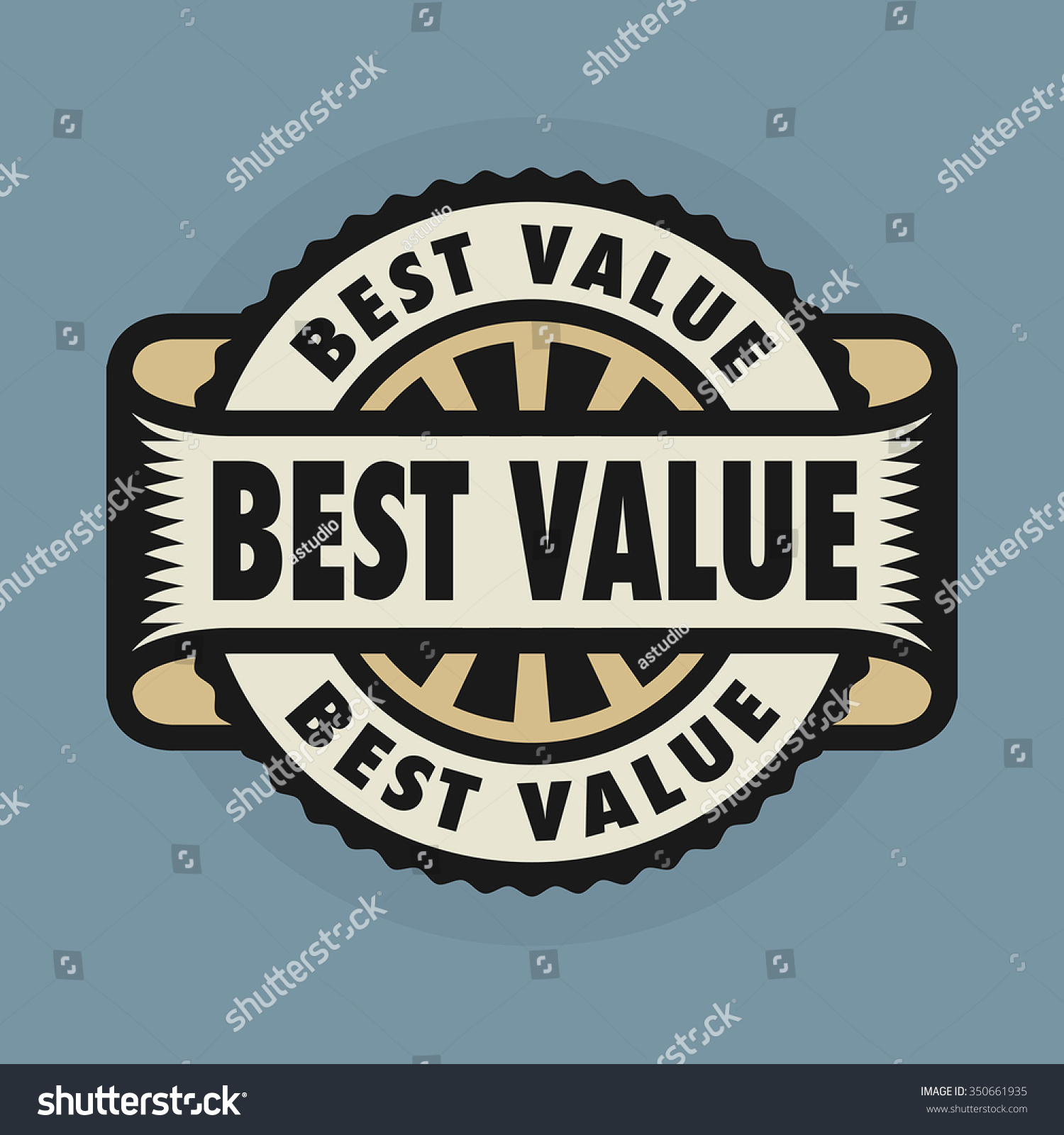 Stamp Emblem Text Best Value Vector Stock Vector (Royalty Free) 350661935