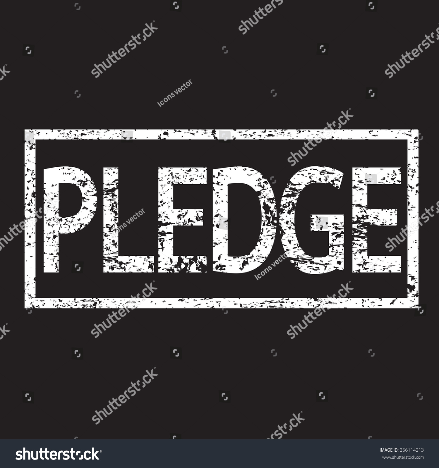 Stamp Pledge Word Stock Vector (Royalty Free) 256114213 | Shutterstock