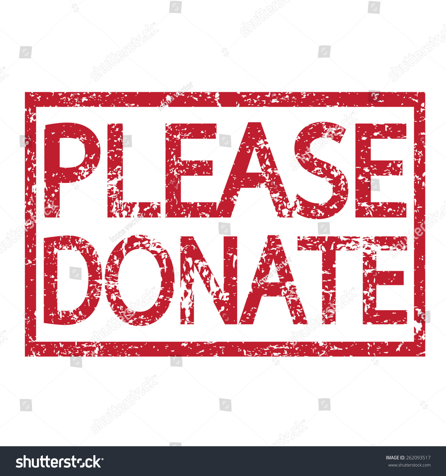 Stamp Text Please Donate Stock Vector (Royalty Free) 262093517